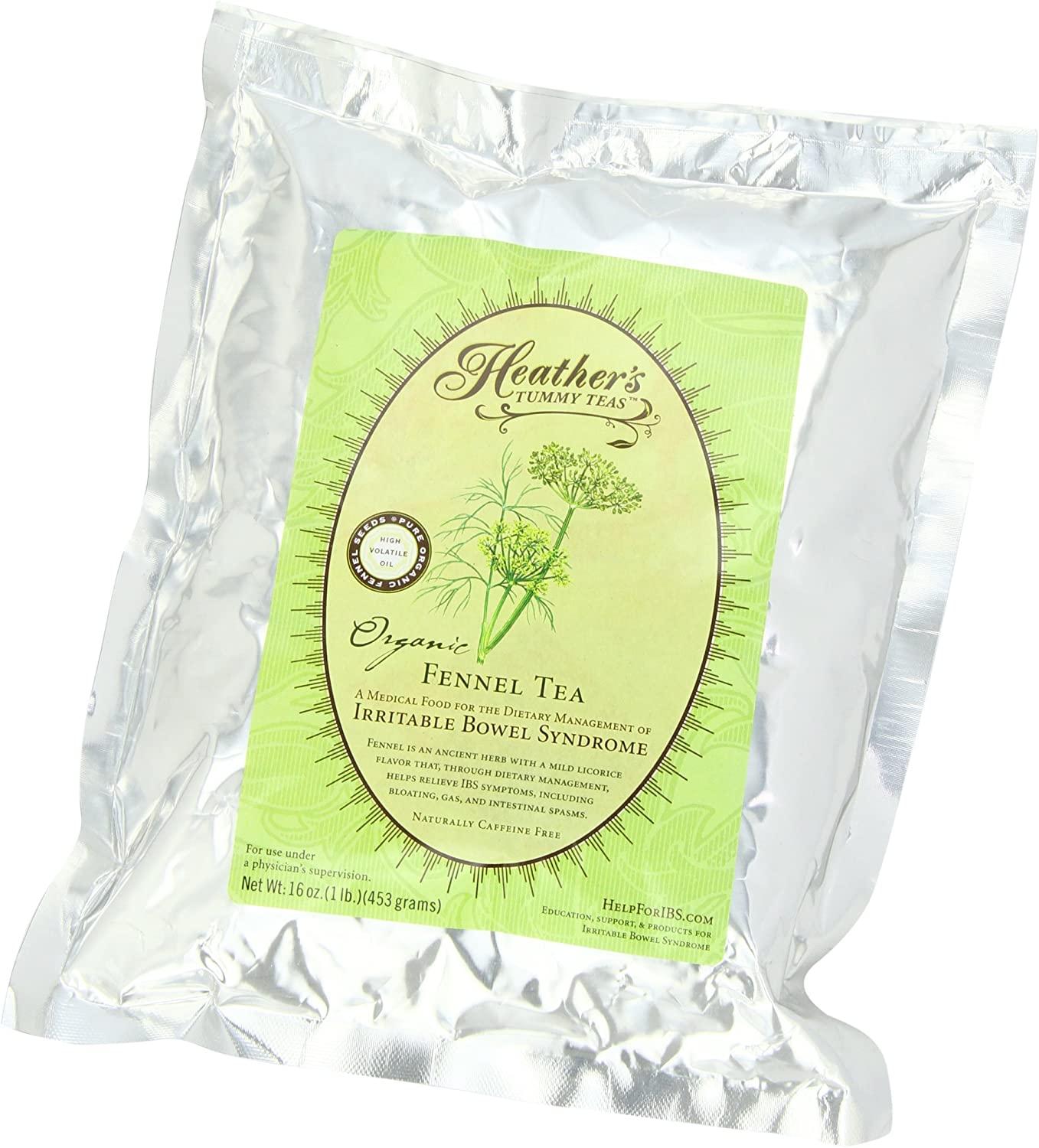 Heather's Tummy Care Organic Fennel Tea - Caffeine-Free 16oz (453g ...