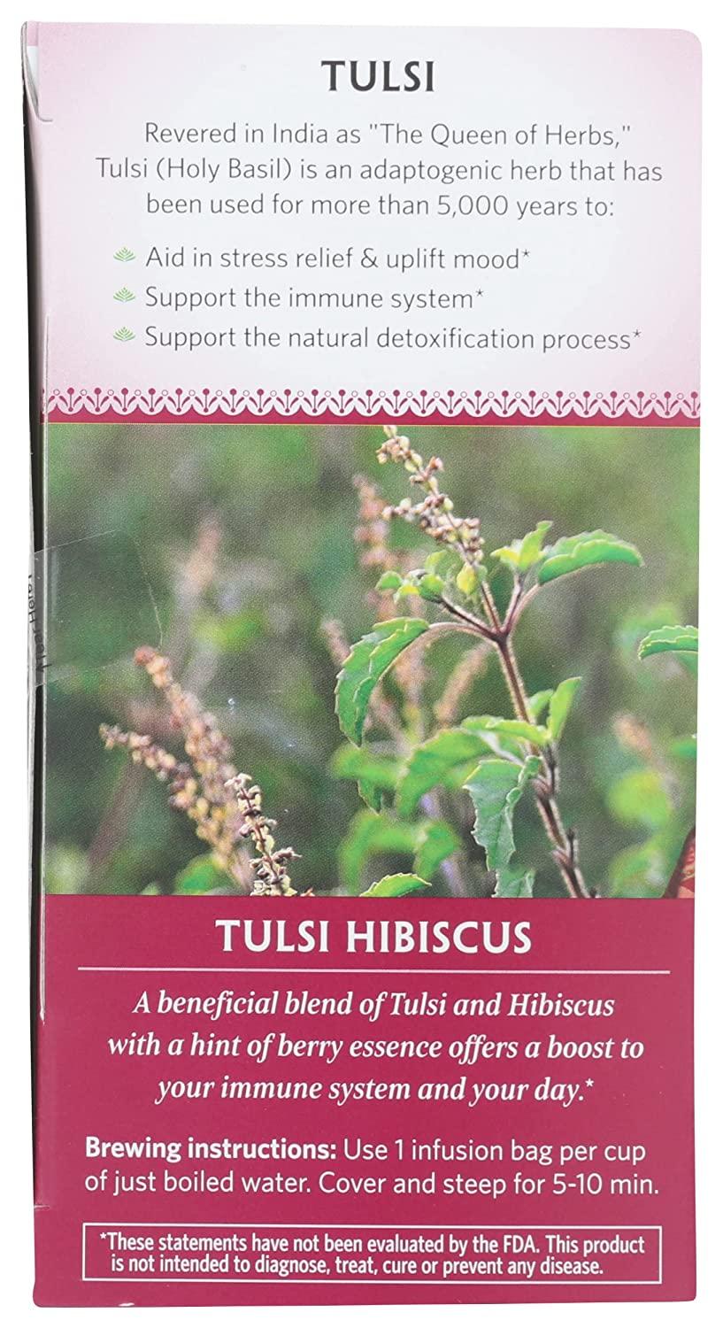 Organic India Tulsi Hibiscus Tea Infusion - 18 Count - Herbal Wellness Brew | Buy Now with ...