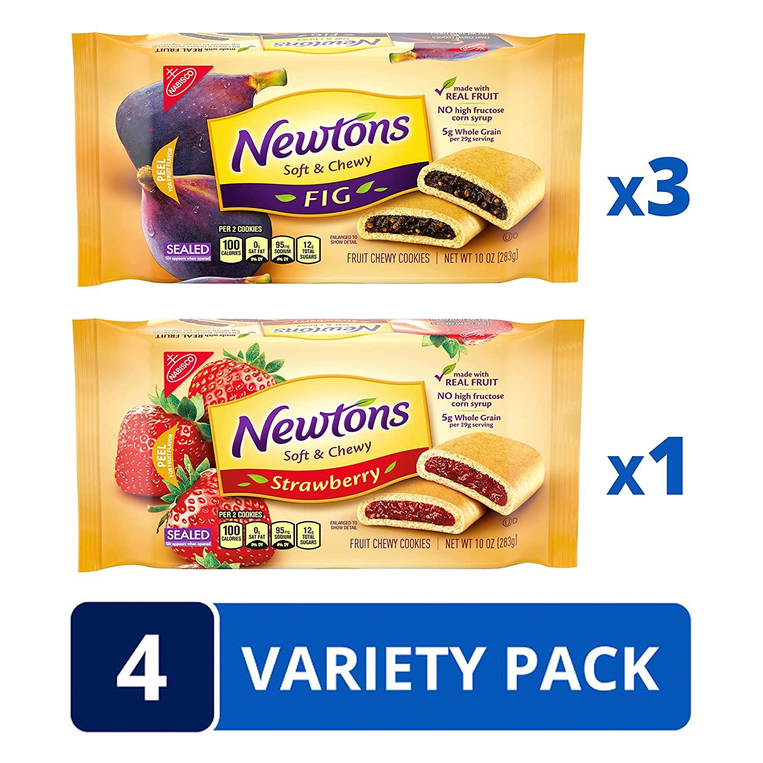 Newtons Soft & Chewy Cookies Variety Pack - Fig, Strawberry, Triple ...
