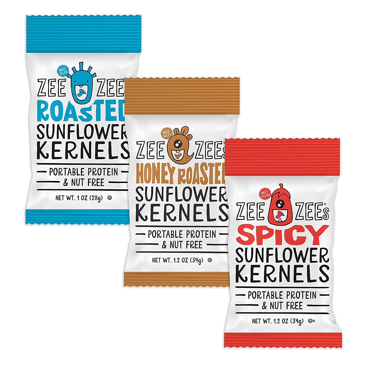 Zee Zees Sunflower Kernels Variety Pack - Honey Roasted, Roasted Salted ...