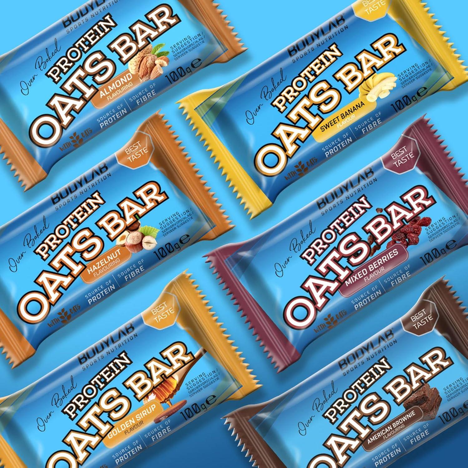 BODYLAB24 Protein Oats Bar Banana - 12 x 100g | Energy Bar with 50g ...