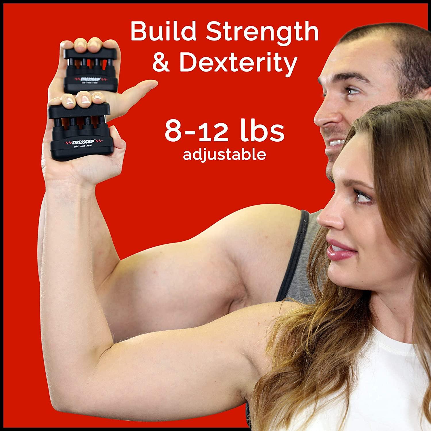 StressGrip Large: Hand Exerciser & Stress Relief Device for Adults ...
