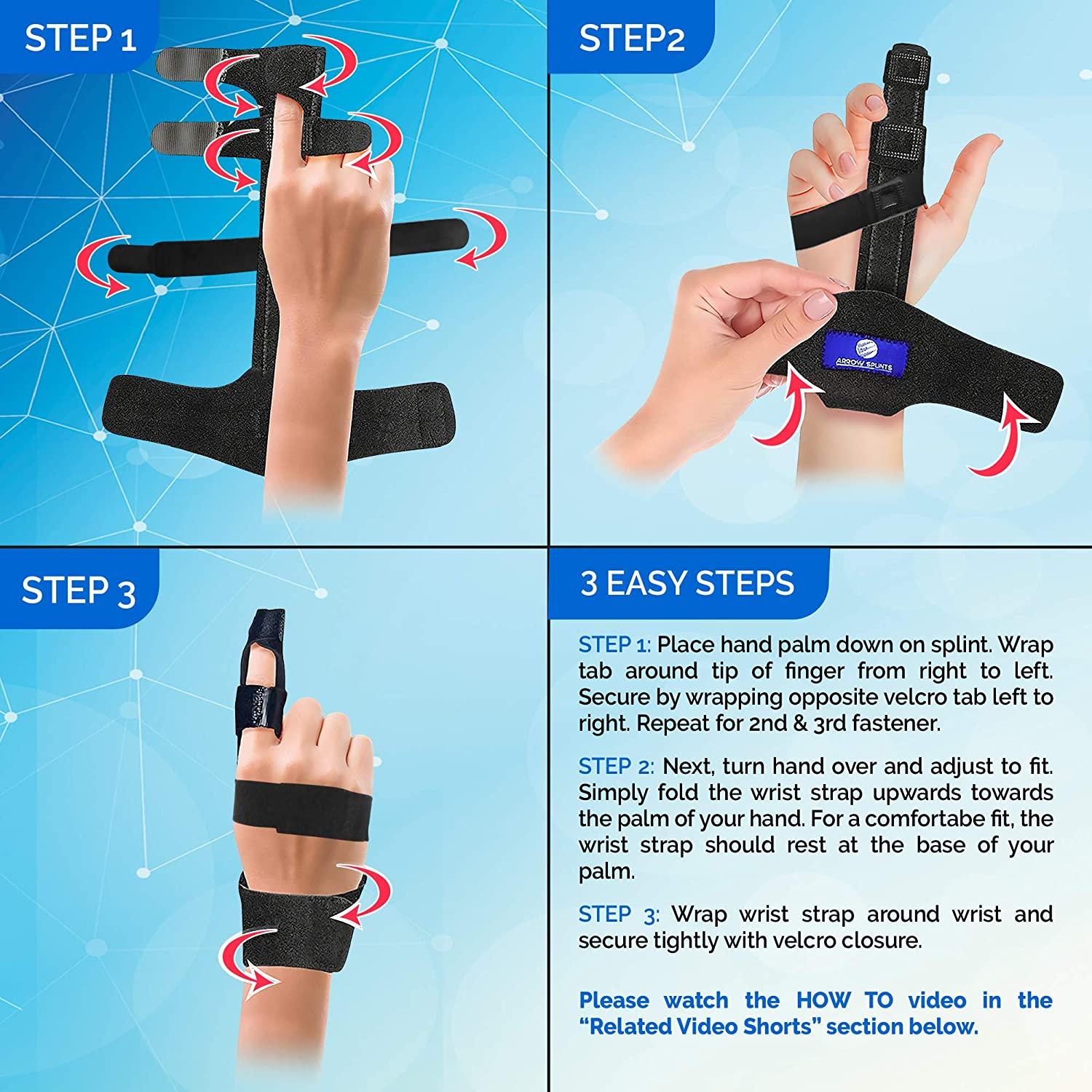 Arrow Splints Trigger Finger Splint | Mallet Finger Brace for Fractures ...