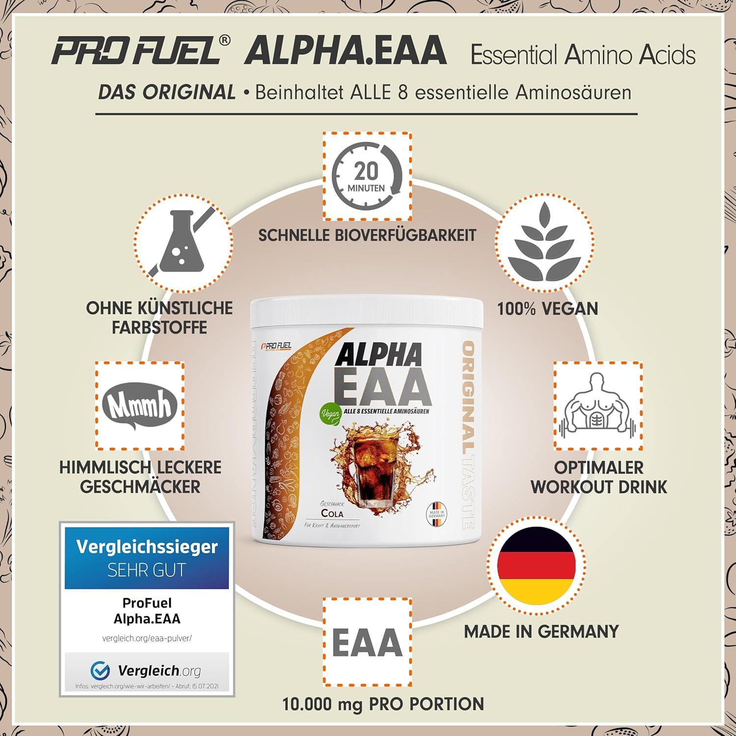 Alpha EAA Powder 462g - Delicious Cola Amino Drink | All 8 Essential ...