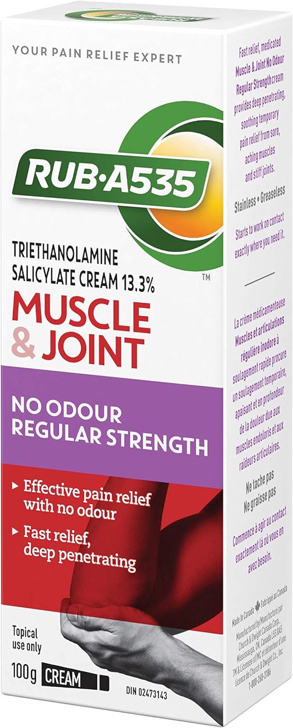 RUB A535 No Odour Cream - Relief for Arthritic, Muscle, Joint & Back ...