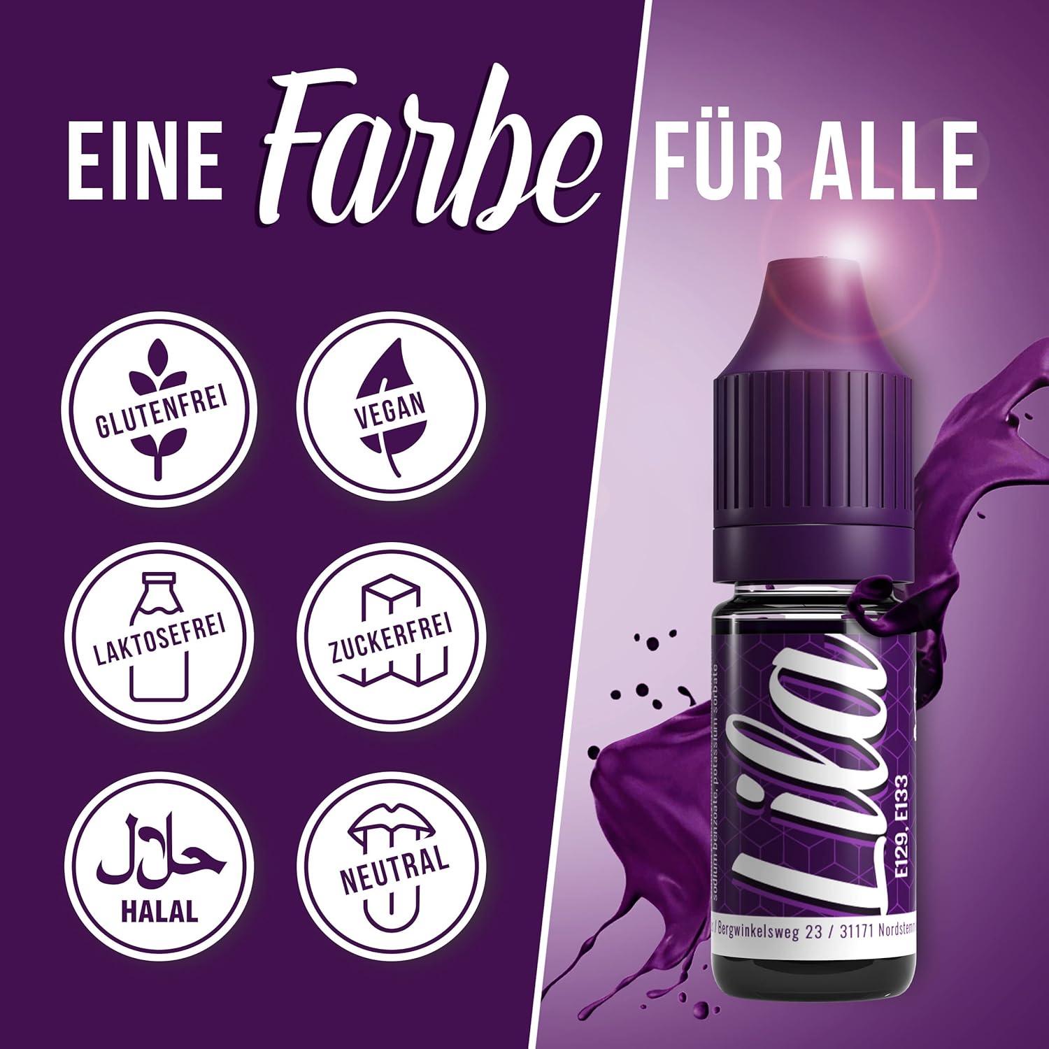 Buy Highly Concentrated Sugar-Free Lila Food Coloring 10ml for Drinks ...