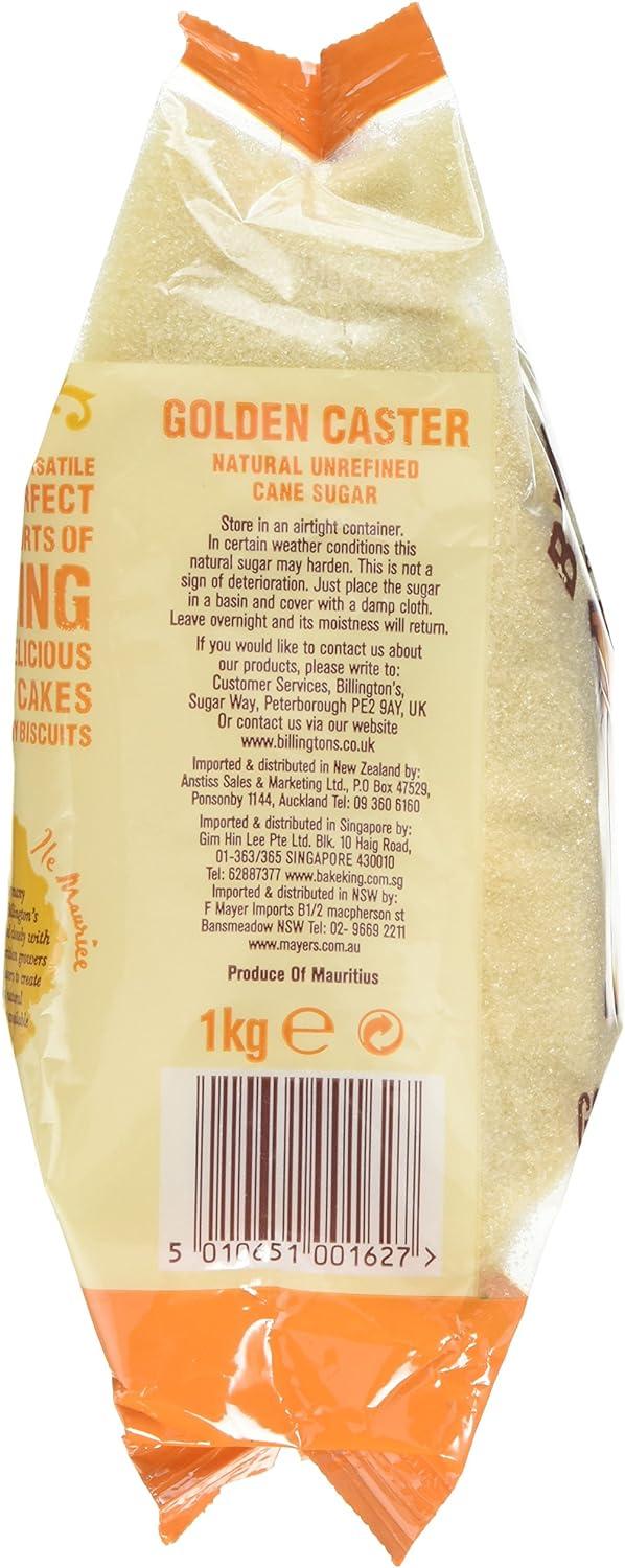 Billington's Golden Caster Sugar 1kg - Unrefined Cane Sugar | Buy Now ...
