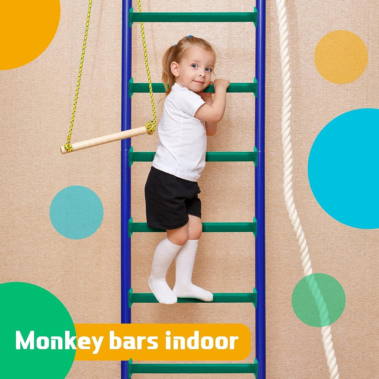 6 Monkey Bars Ladder Rungs Playground Set | Outdoor Climbing Kit for ...