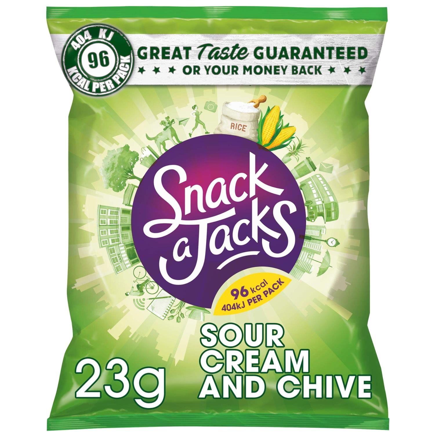 Snack A Jacks Sour Cream & Chive Snacks - 24x23g | Buy Now with Express ...