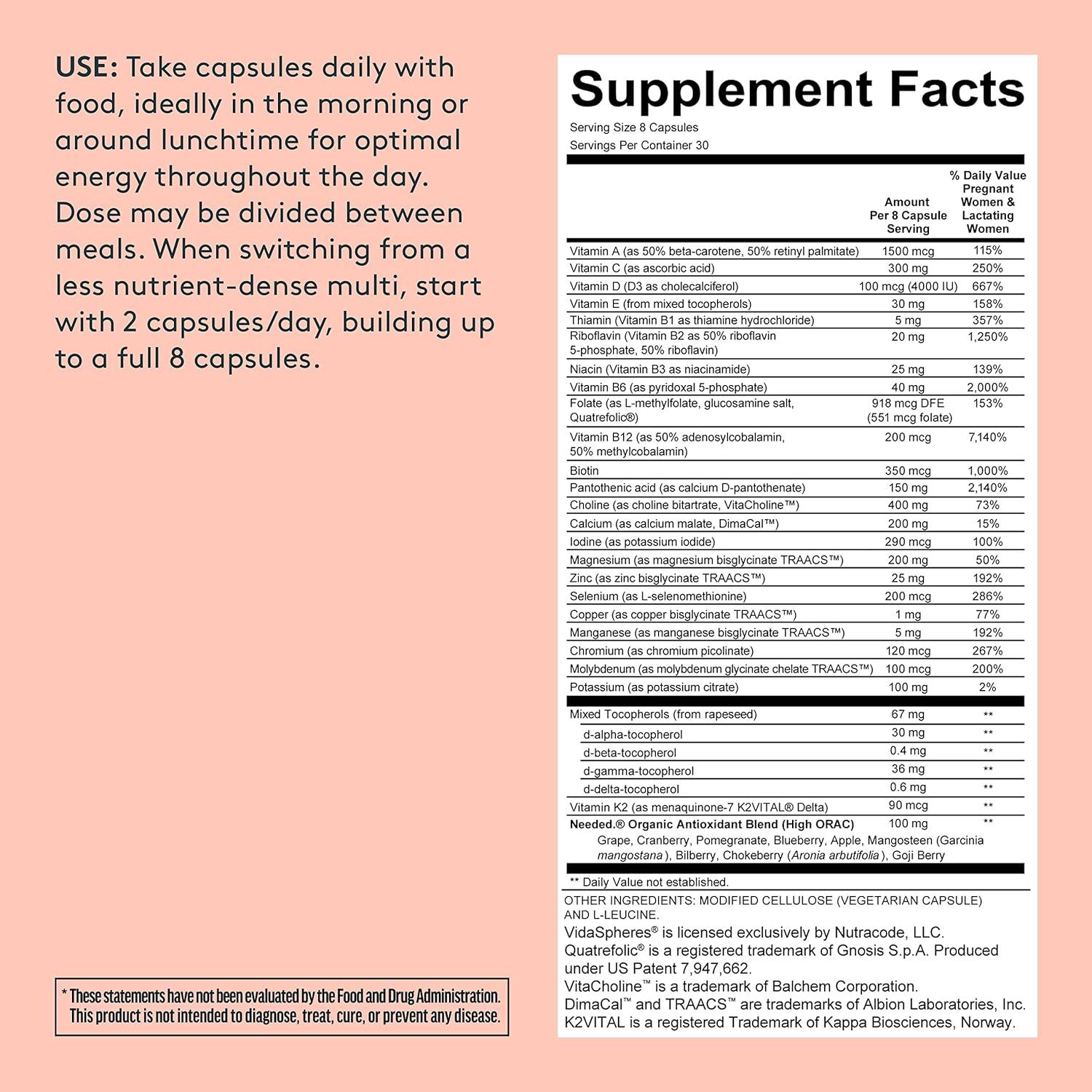 Premium Prenatal Multivitamin Capsules | Supports Pregnancy ...