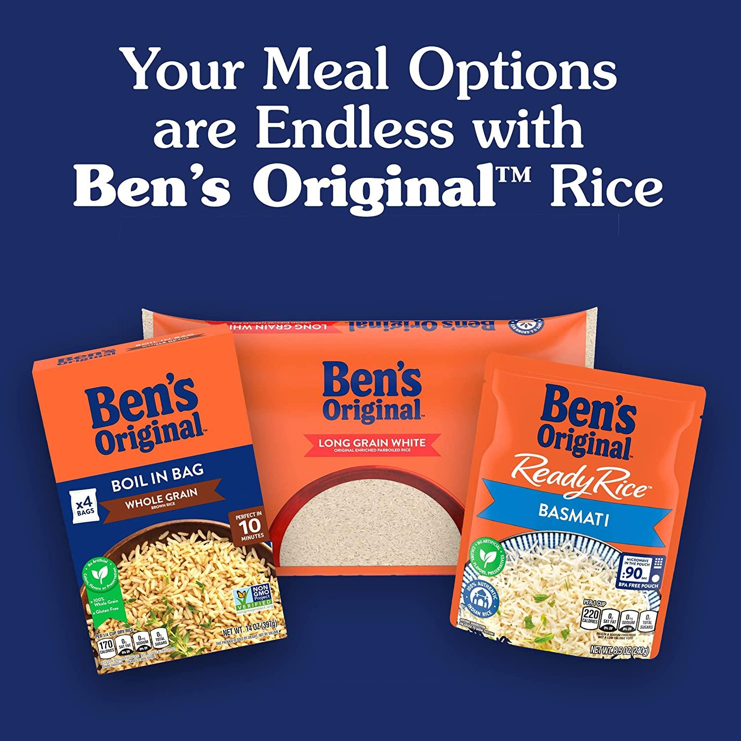 BEN'S ORIGINAL Enriched Long Grain White Rice 10 lb Parboiled Rice ...