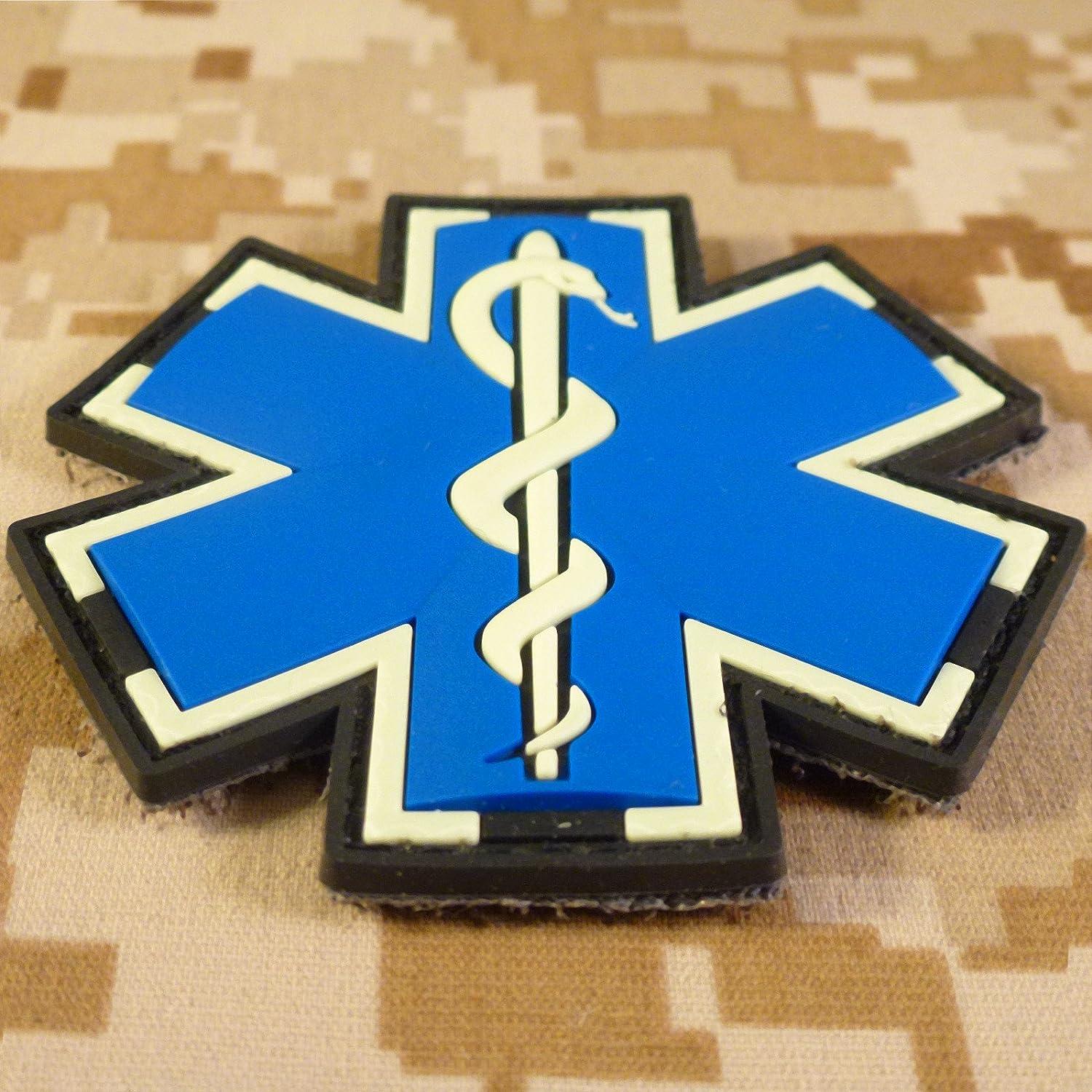 Glow-in-the-Dark EMS EMT Medic Paramedic Morale Patch | Tactical PVC 3D ...