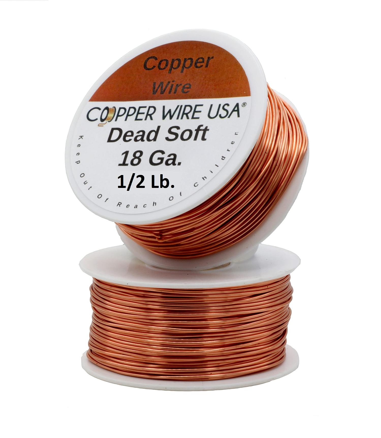 Solid Bare Copper Round Wire 1/2 Lb Spool (18 Ga / 100 Ft) | Buy Now with Express International ...