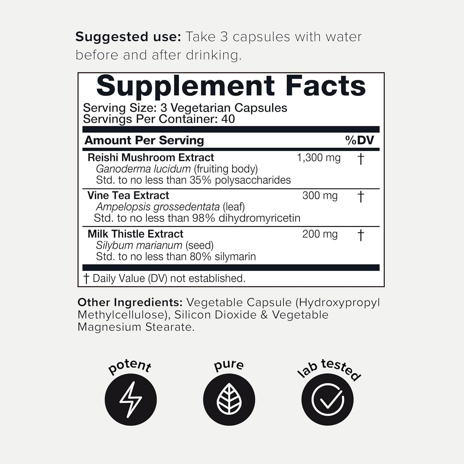 Toniiq Ease with DHM - Full Liver Support for a Night Out - 120 ...