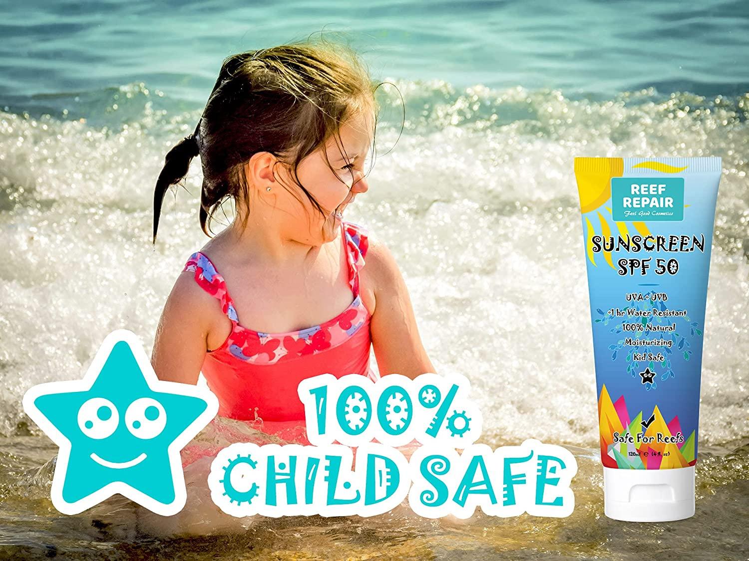 Reef Repair SPF 50 All Natural Water Resistant Sunscreen - 4 fl. Oz ...