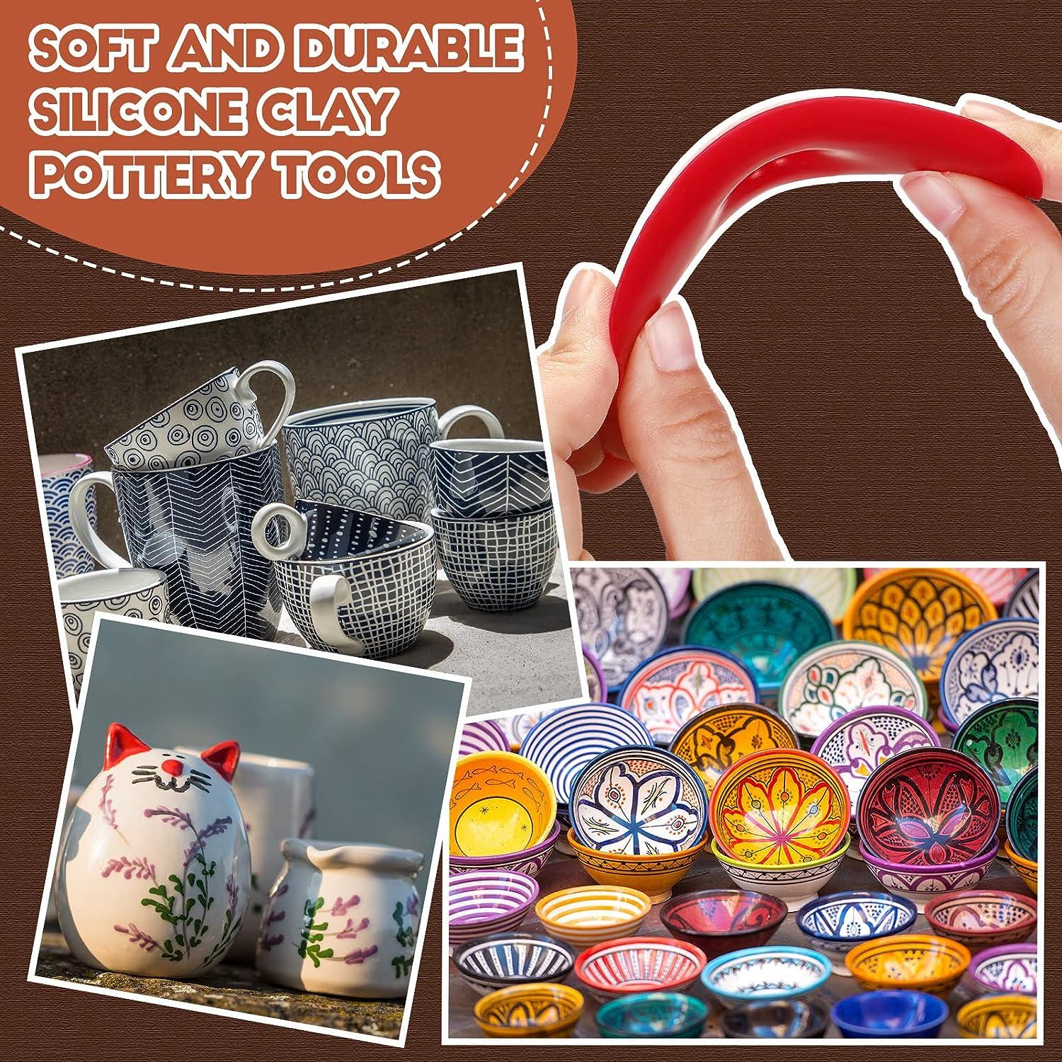 12 Pcs Soft Rubber Pottery Clay Ribs - Multi Styles for DIY Sculpting | Ceramic Tools for ...
