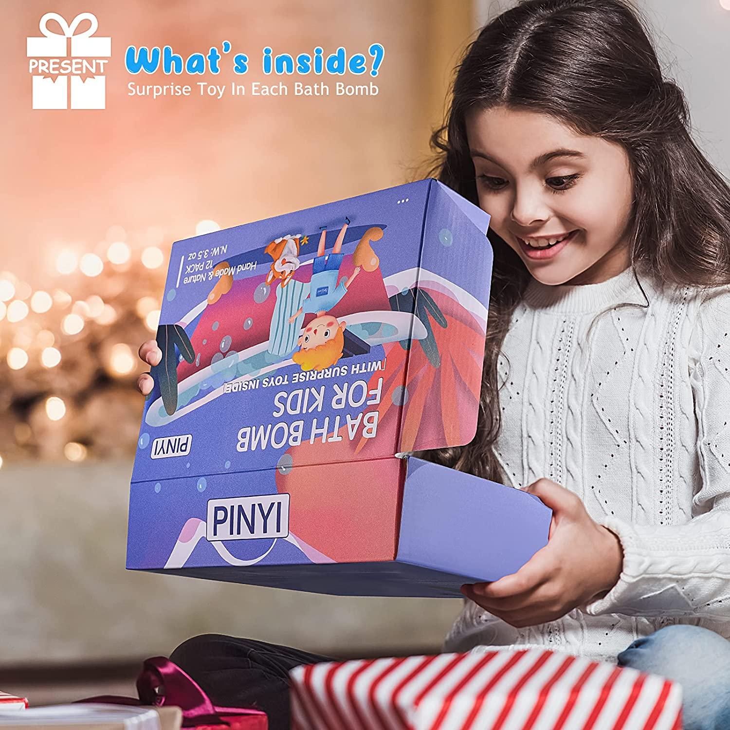 Bath Bombs for Kids - 12 Pack Handmade Fizzy Balls with Surprise Puppy ...