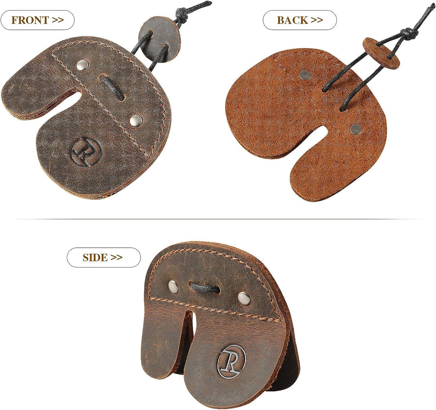 Ringsun Handmade Leather Archery Finger Tab for Recurve Bow Shooting ...