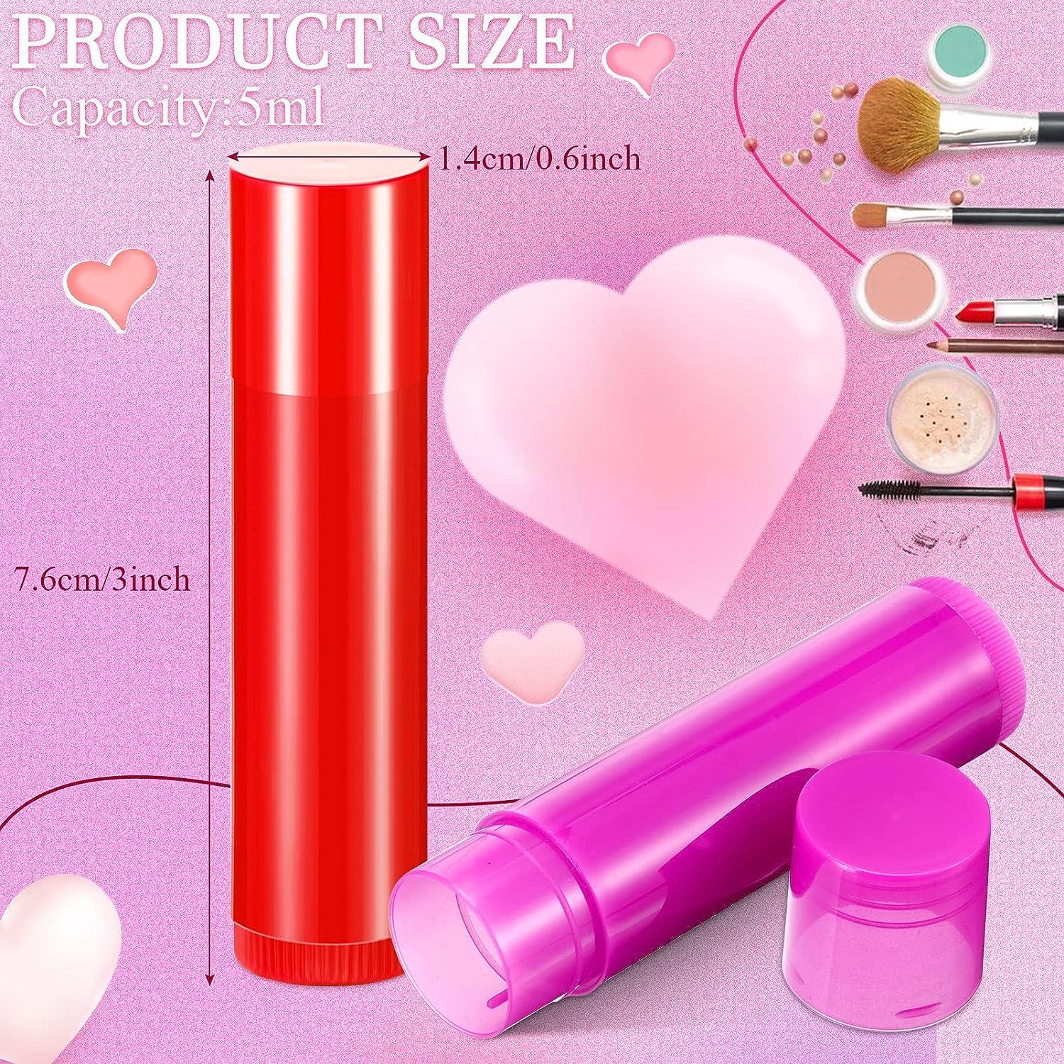 128 Pcs 5ml Refillable Lip Balm Tubes: DIY Cosmetic Containers, 8 Colors