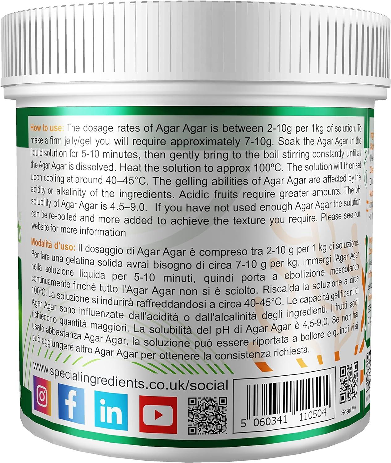 Premium Quality Agar Agar Powder 500g - Vegan Gelatine for Vegan's ...