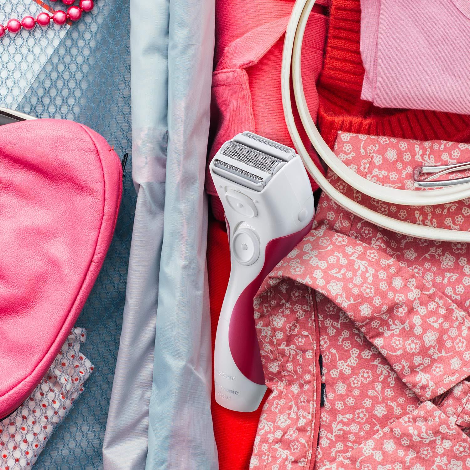 Panasonic ES2207P Women's Electric Shaver Cordless 3 Blade Razor with ...