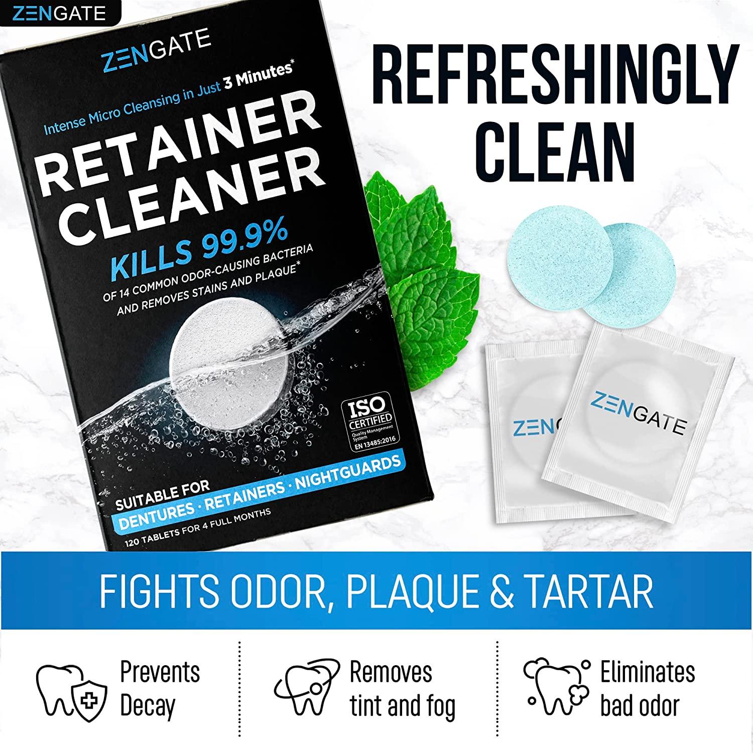 Denture Cleaning Tablets - USA Formulated Retainer Cleaner - 120 Tabs ...