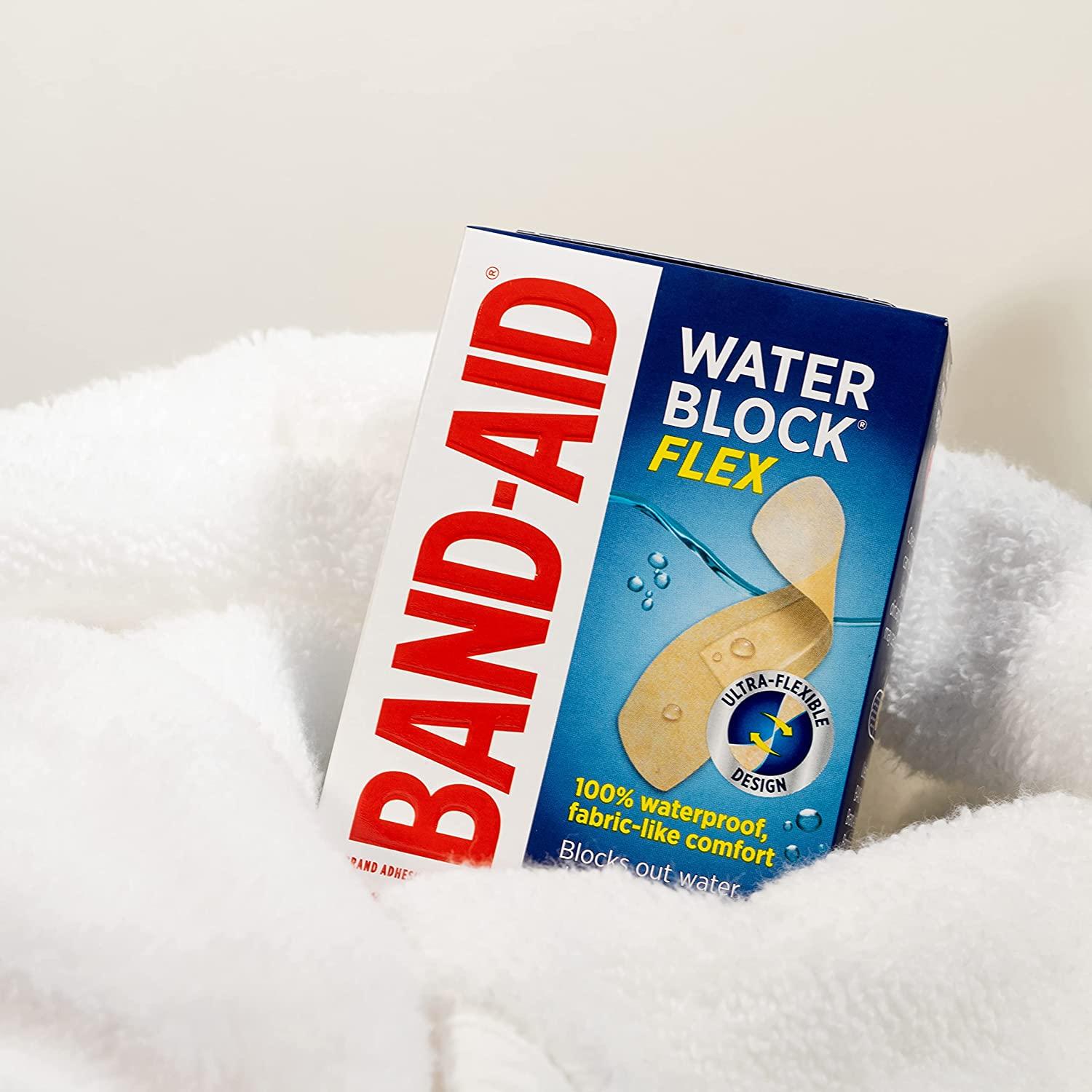 Band-Aid Water Block Flex Adhesive Bandages, One Size - 20 Count (Pack ...