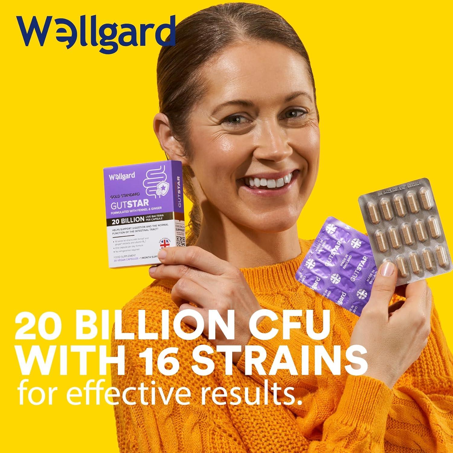 Wellgard Gutstar Probiotics - 16 Strain Probiotics for Gut Health with ...