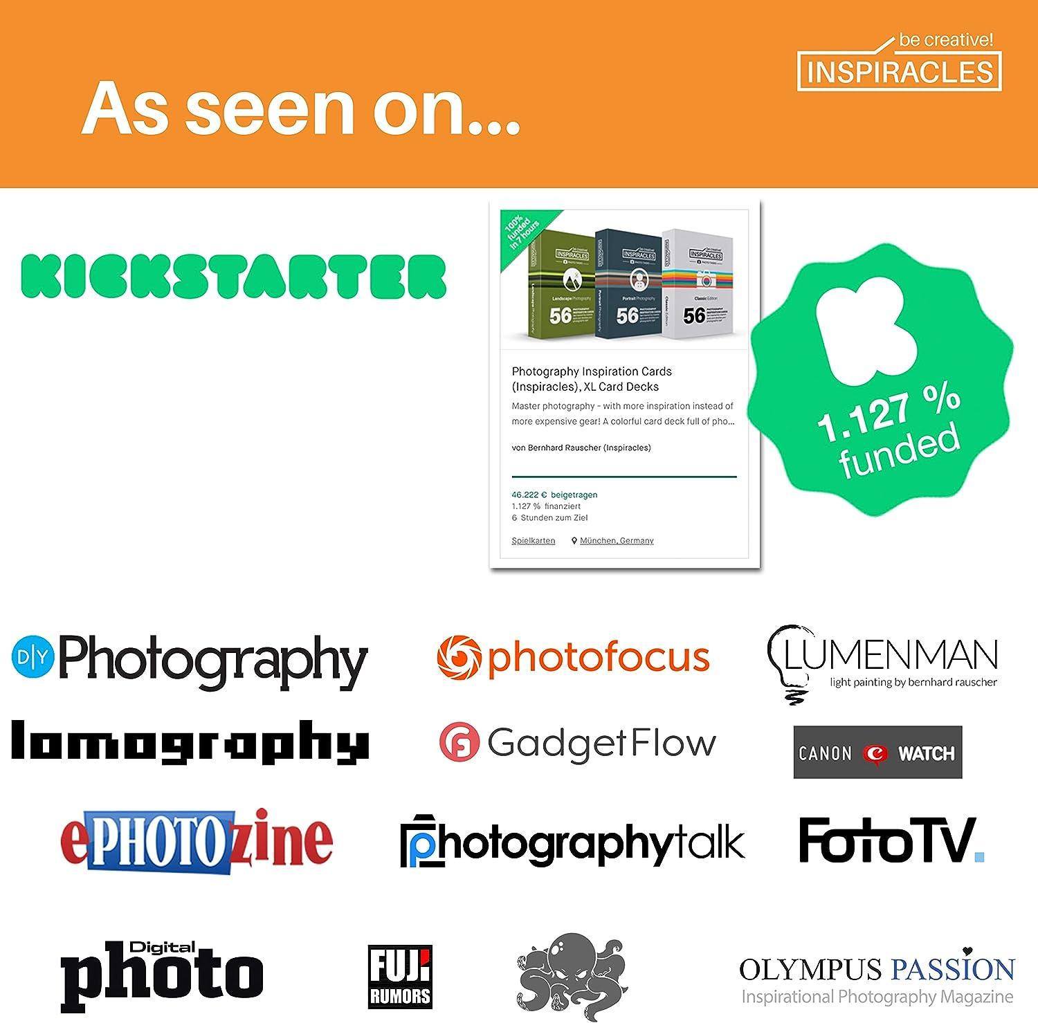 XL Photography Inspiration Cards Deck - Ultimate Photographer Gift with ...