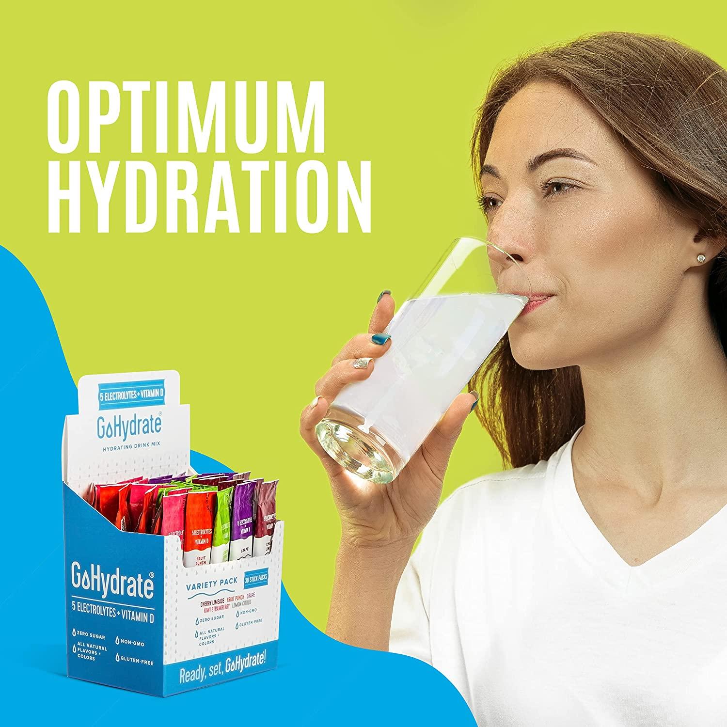 GoHydrate Electrolyte Drink Mix - Mixed 30 Count Pack - Sugar-Free ...