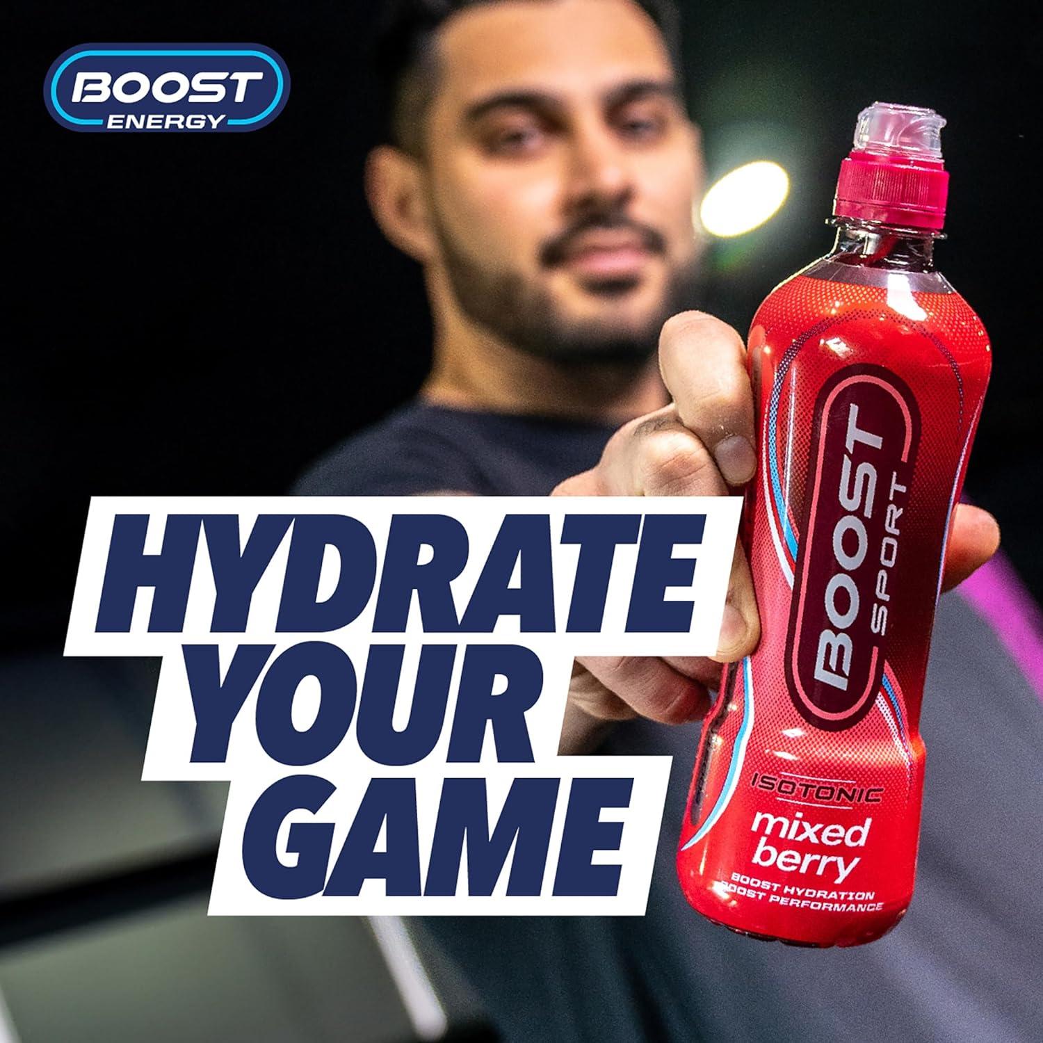 Boost Sport Drink Mixed Berry Flavour 500ml x 12 pack Bottles with Resealable Caps Isotonic ...