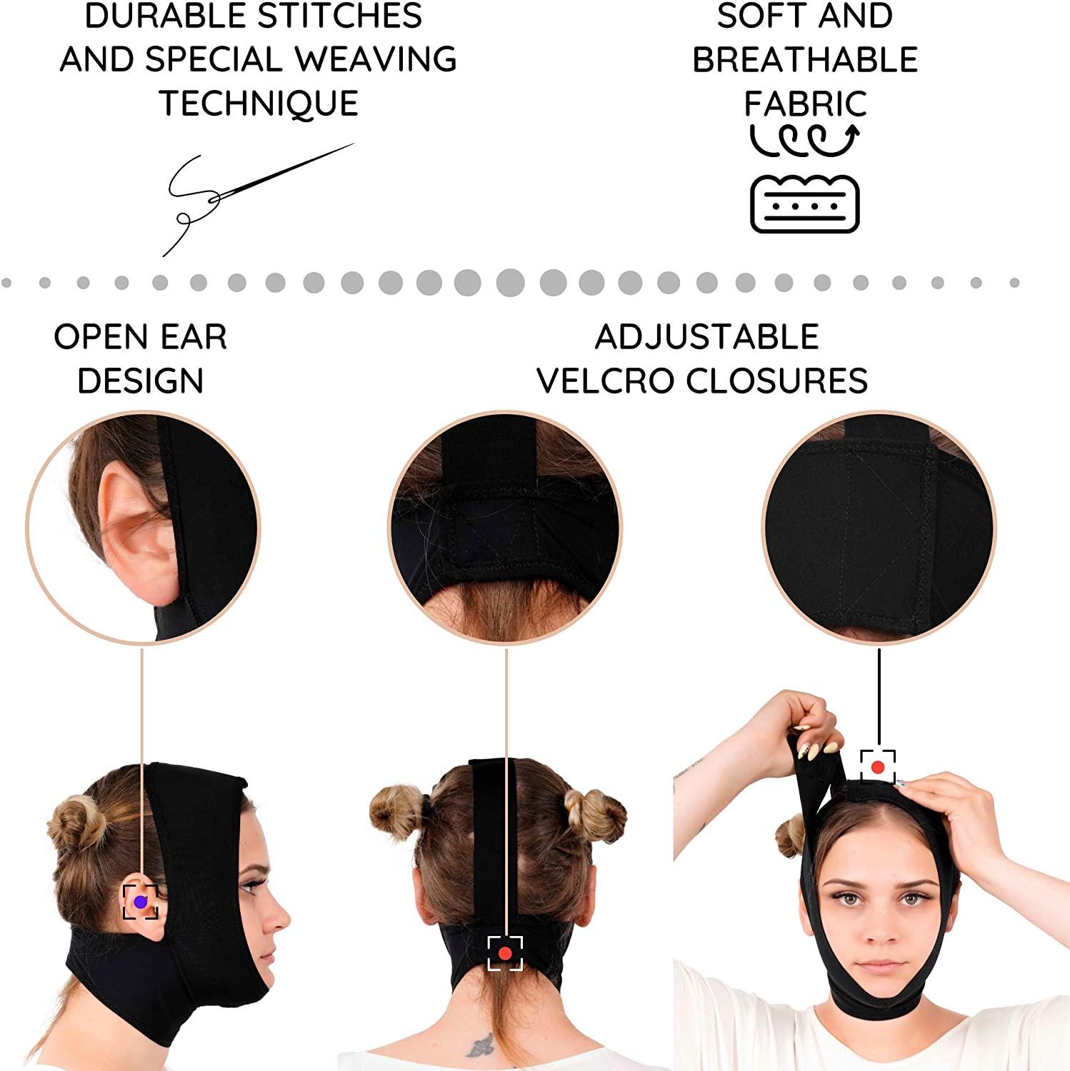 Post Surgery Neck Chin Compression Garment for Women - Face Slimmer ...