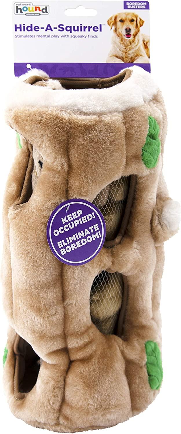 Outward Hound Hide-A-Squirrel XL Squeaky Dog Toy - Interactive Hide and ...
