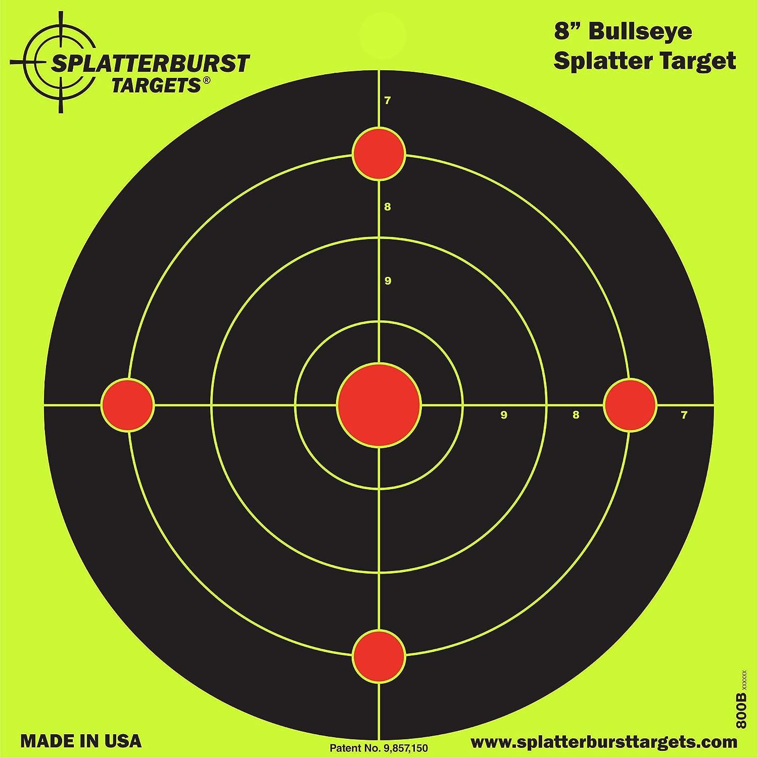 Splatterburst Target - 8 inch Bullseye Shooting Target - Shots Burst ...