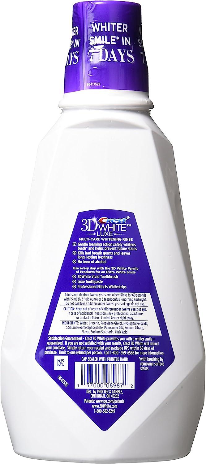 Crest 3D White Multi-Care Whitening Rinse - Glamorous White Fresh Mint 32 oz - Pack of 1 | Buy ...