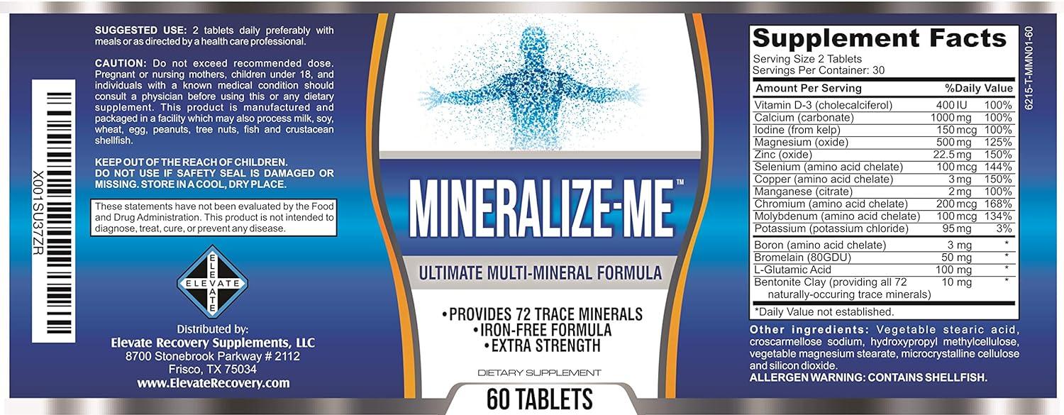 MINERALIZE-ME Multimineral Supplement | 72 Trace Minerals | Iron-Free ...