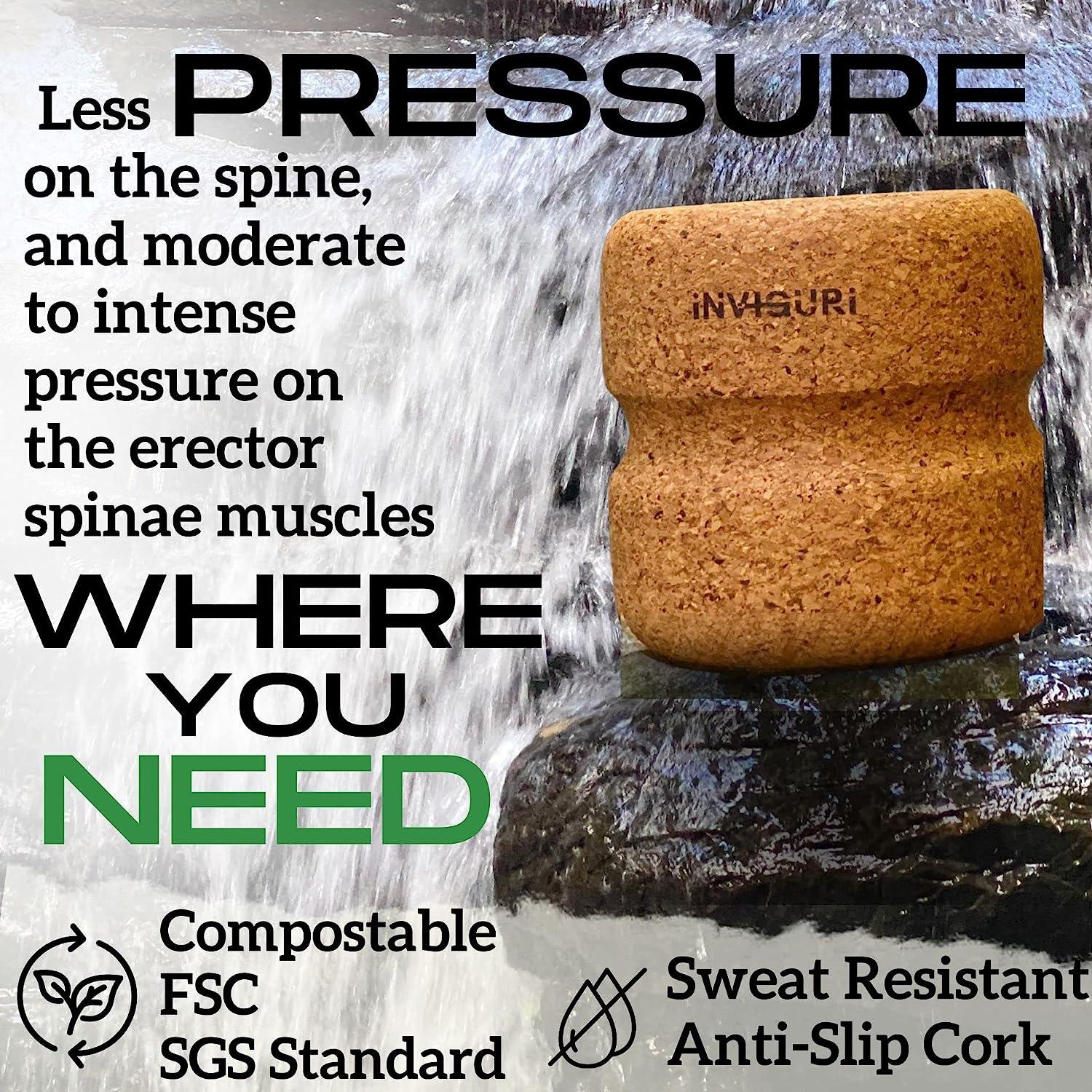 Inviguri Cork Yoga Wheel for Back & Neck Pain Relief - Deep Pressure ...
