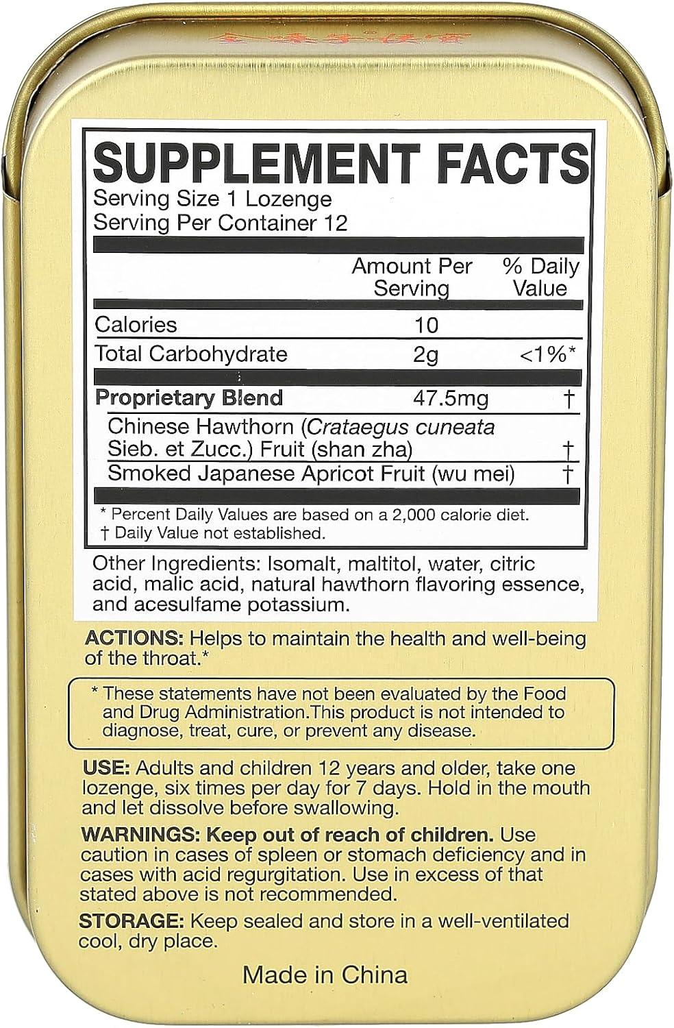 Buy Solstice Medicine Company Golden Throat Lozenge with Hawthorn | 12 ...