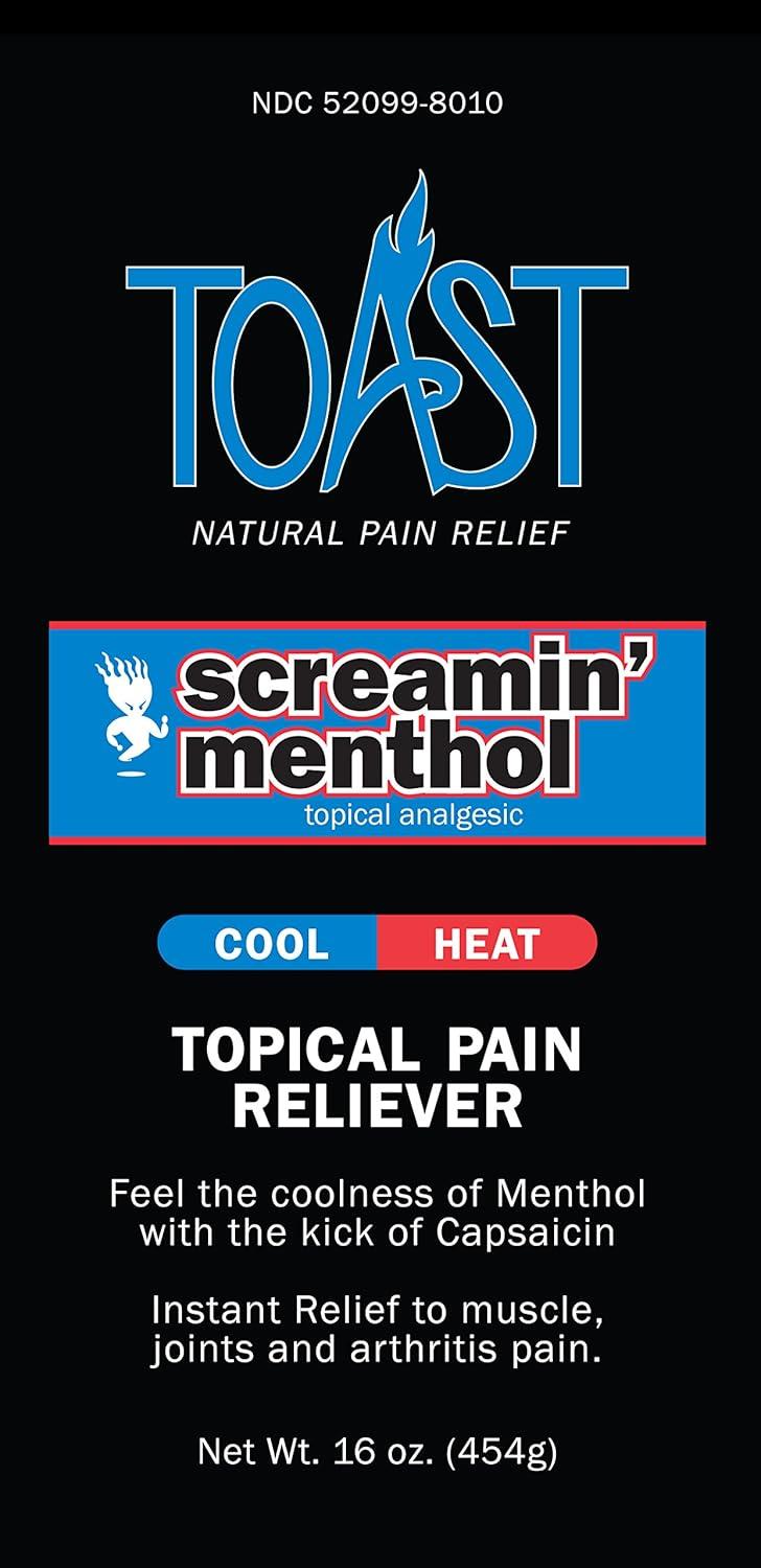 Buy Toast Screamin Menthol Cool Heat Topical Pain Relief Cream - 16 oz ...