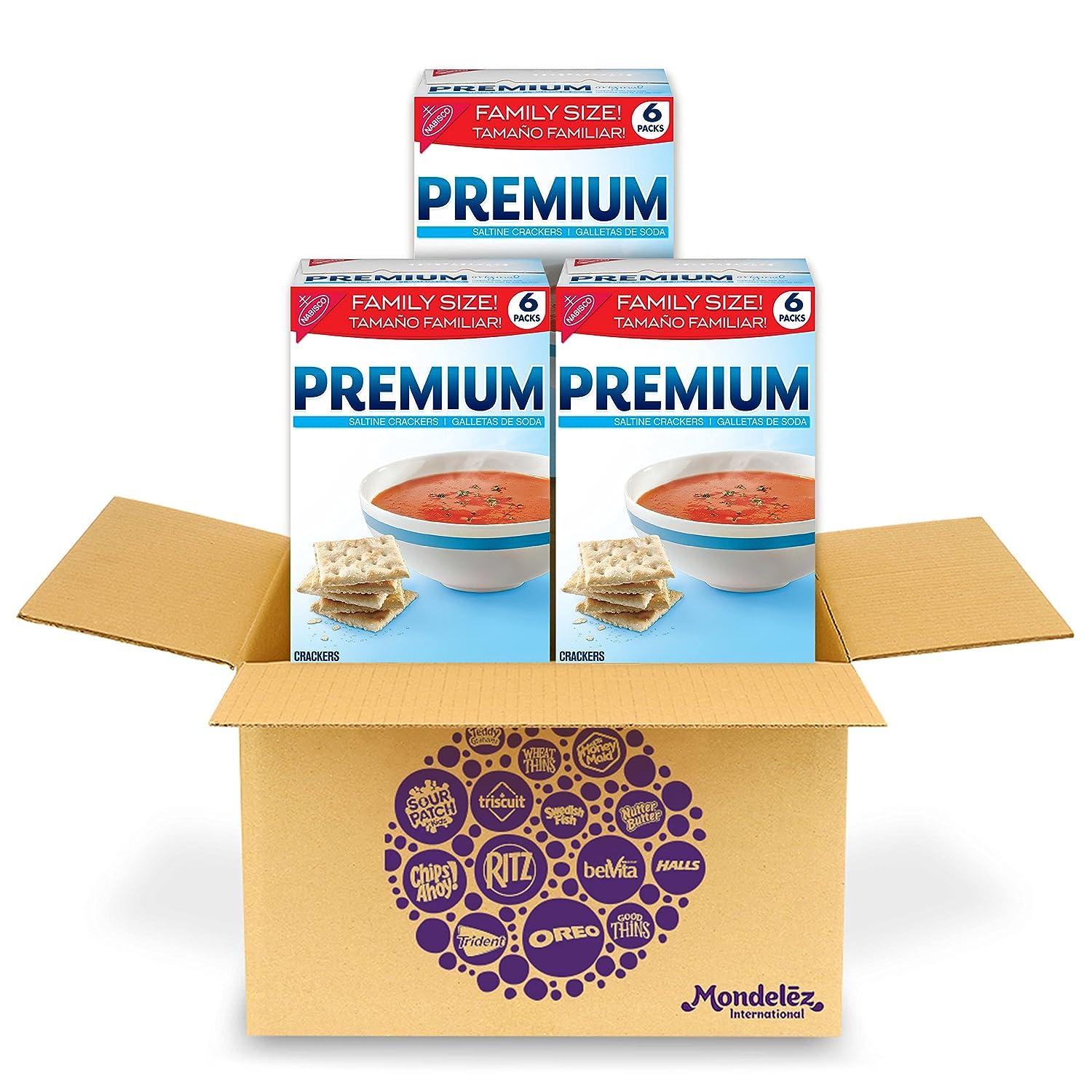 Premium Saltine Crackers Family Size 3 Boxes, 6 Count - Pack of 3 | Buy ...