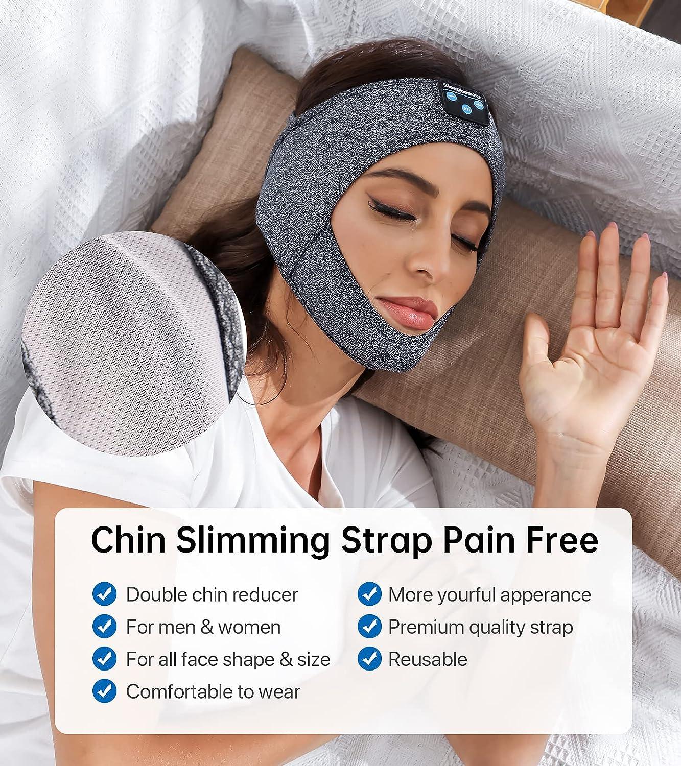 Sleepbeauty Double Chin Reduce Headband with Stereo Speakers - V Line ...