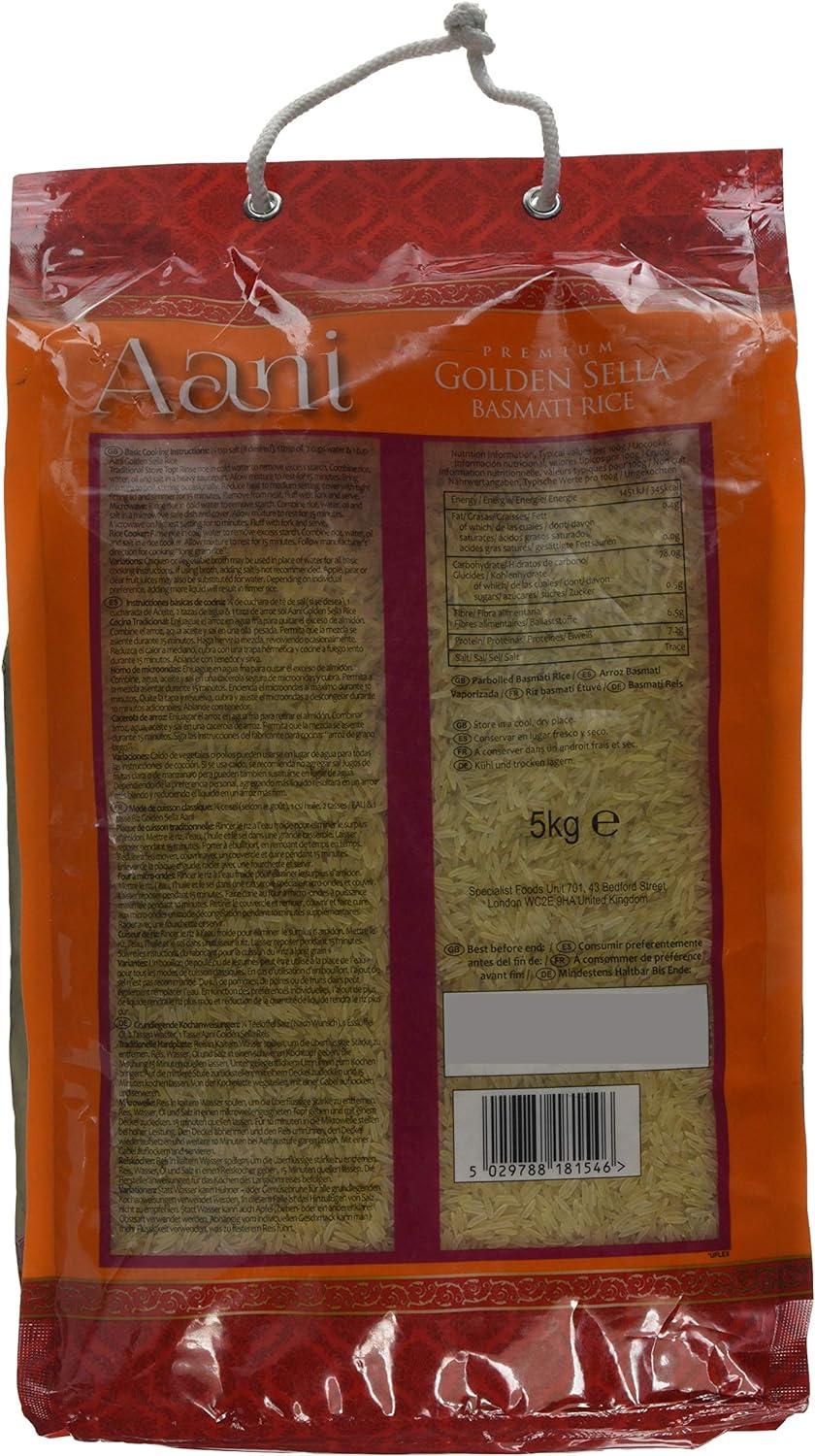 Aani Golden Sella Rice - Premium Quality Basmati Rice for Authentic ...