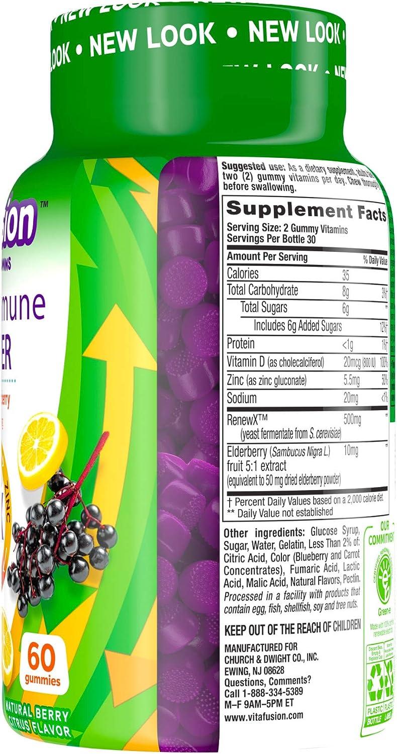 Vitafusion Triple Immune Power Gummies (60ct) - Boost Your Immunity ...