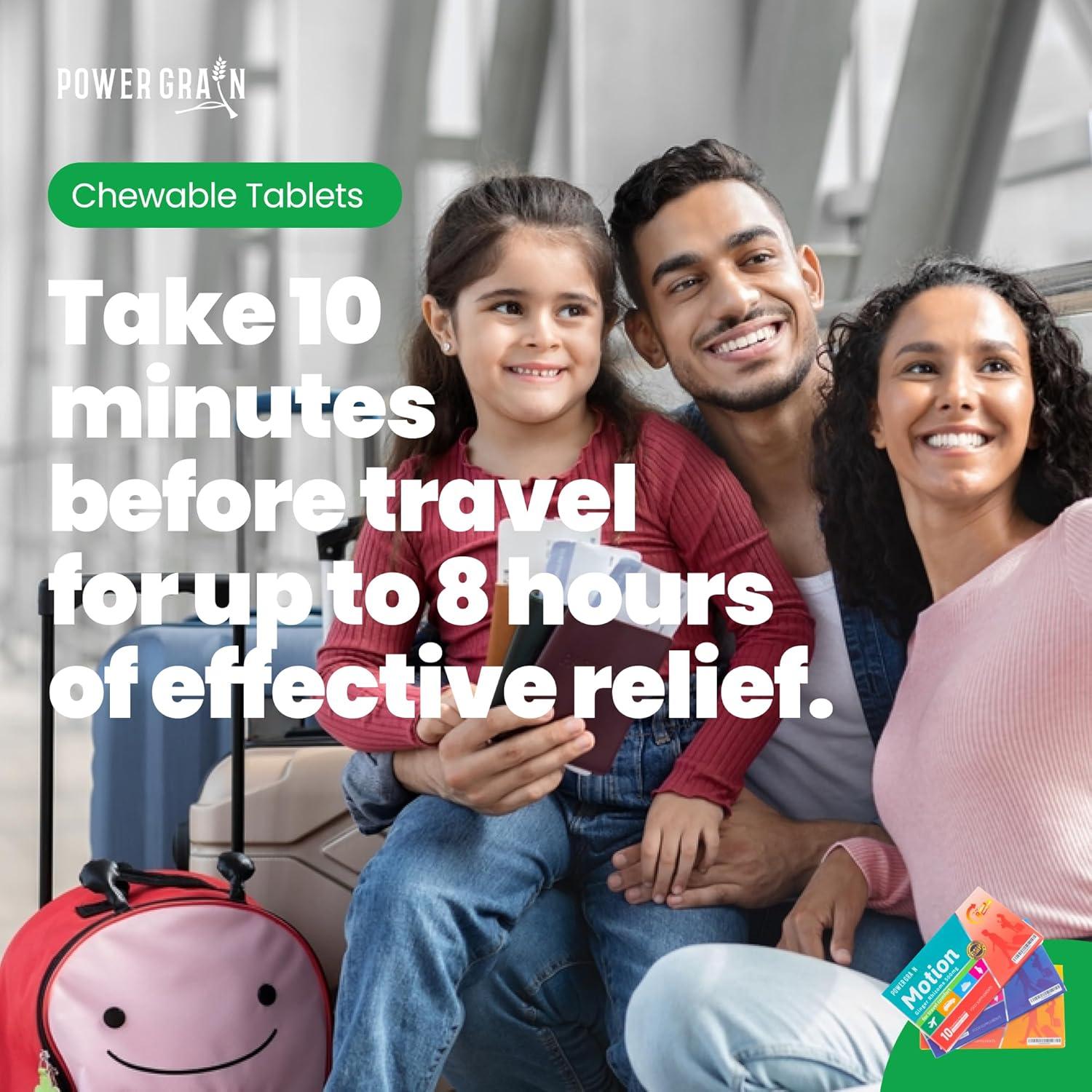 Non-Drowsy Motion Sickness Tablets | 500mg Chewable Ginger Rhizome ...