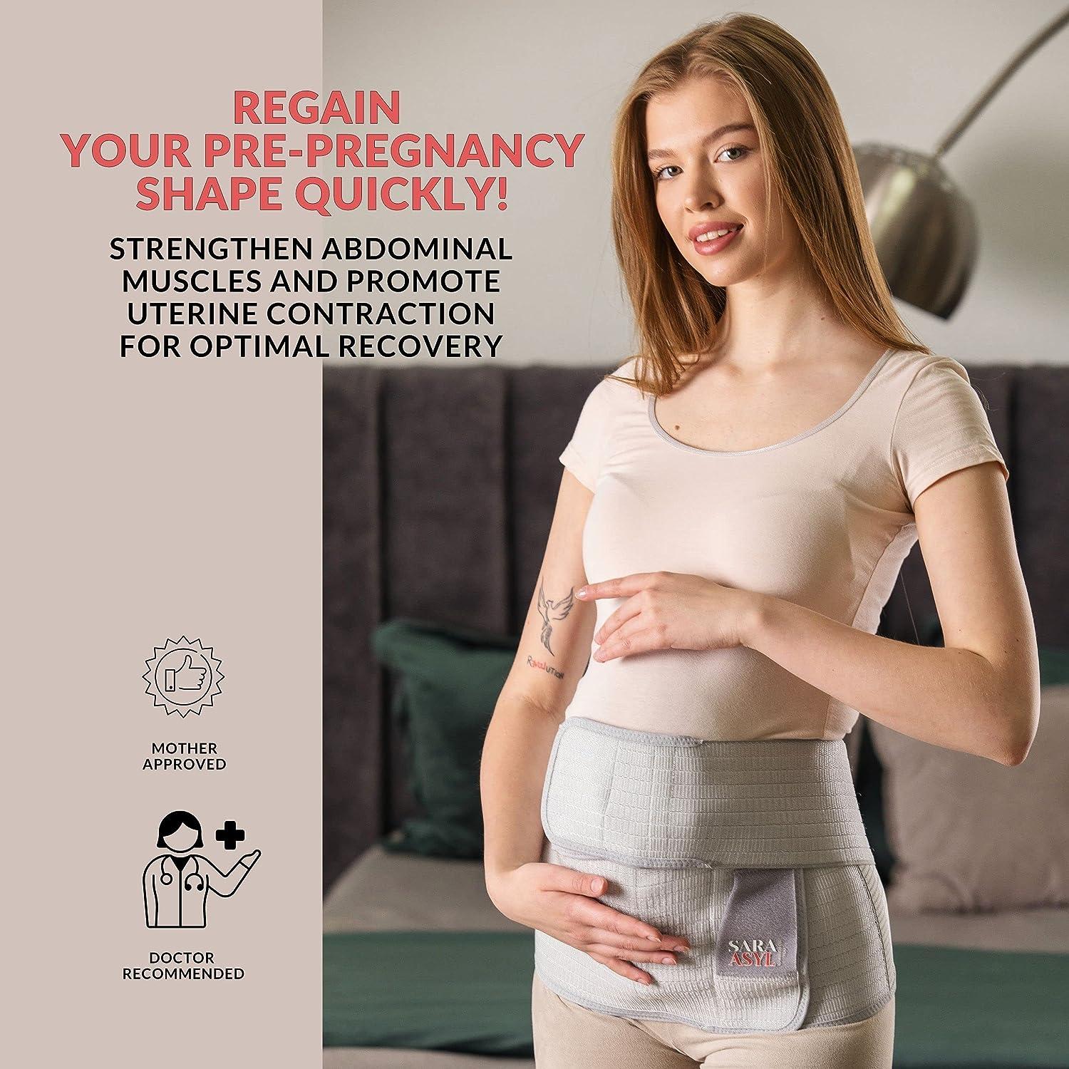 SaraAsyl Bamboo Postpartum Belly Band - Stomach and Back Support for ...