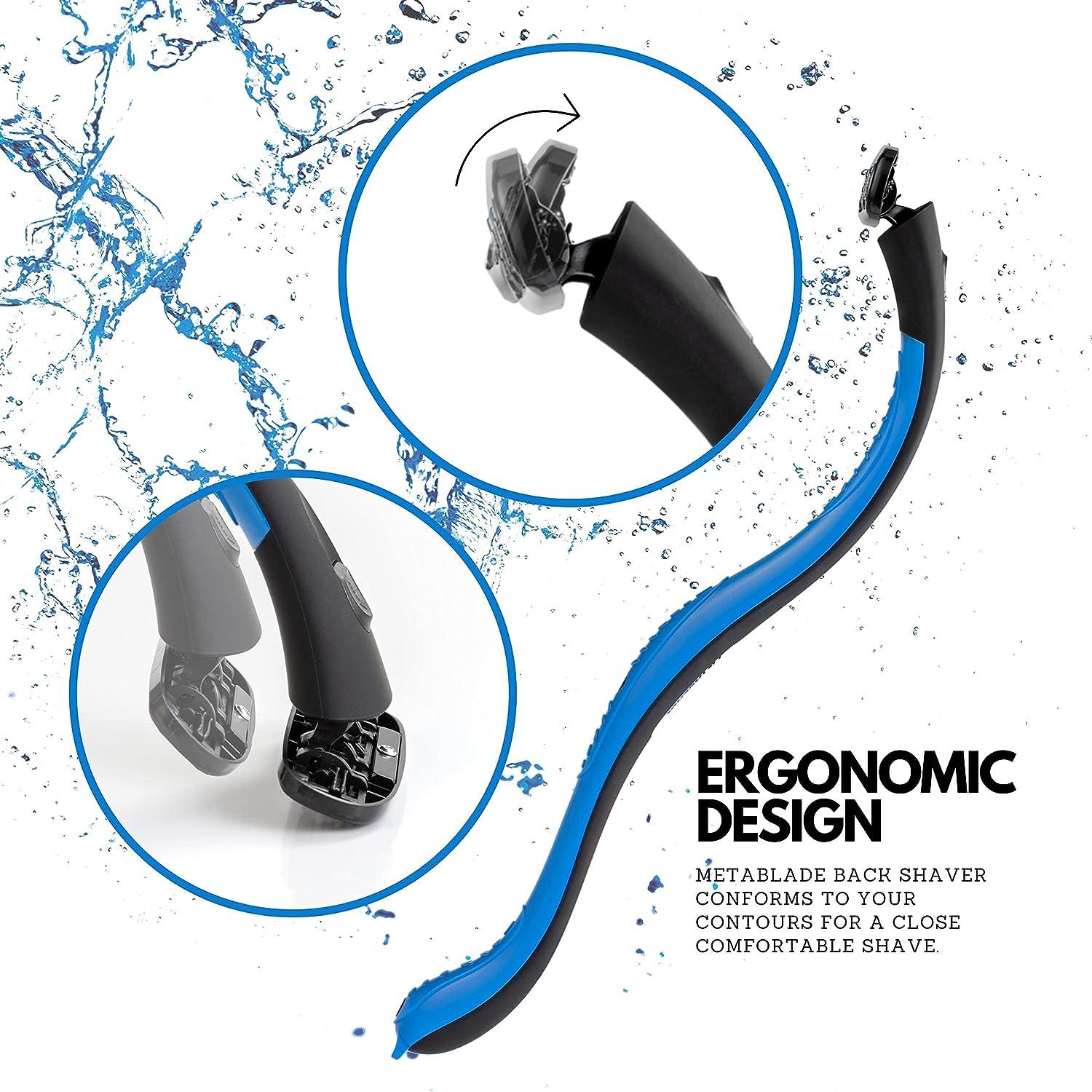 Metablade Long Handle Back Shaver for Men - Ultra Wide Replaceable ...