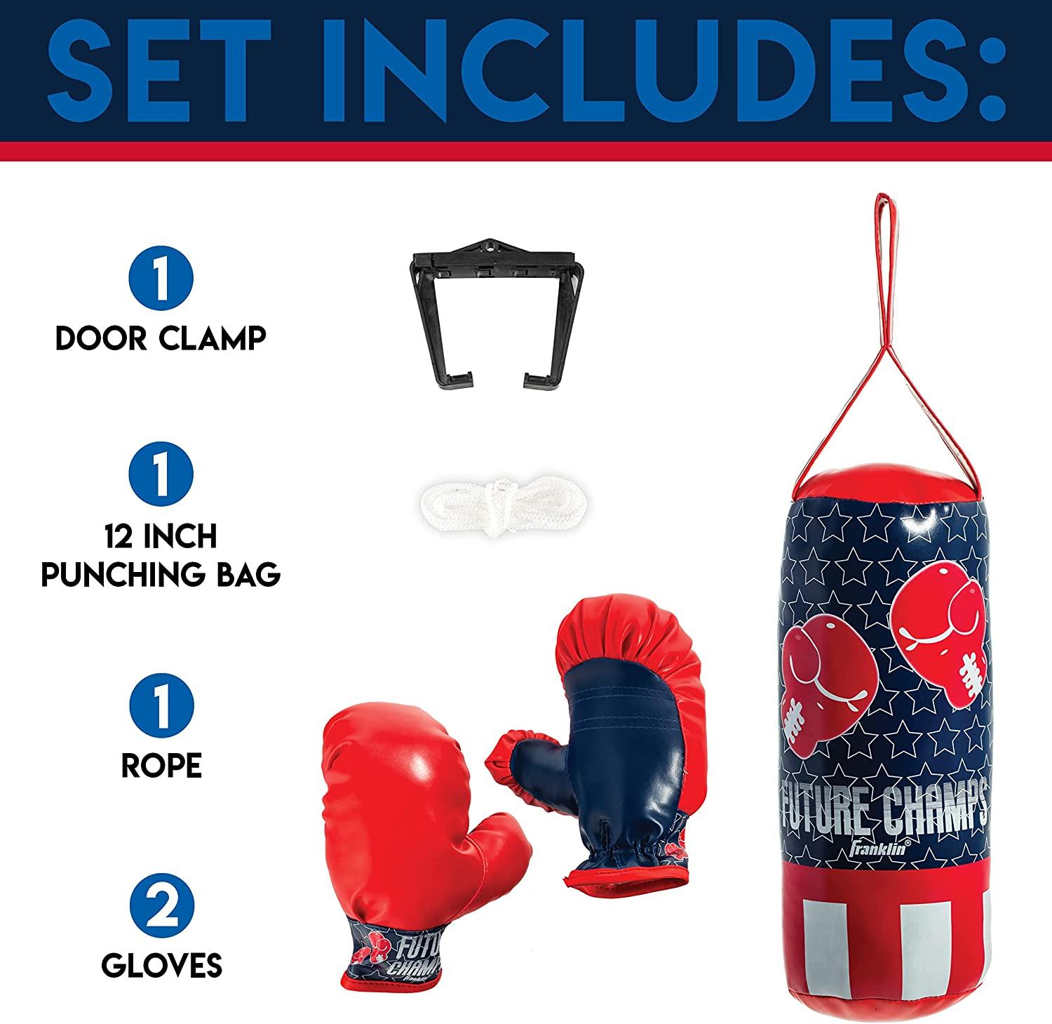 Franklin Sports Kids Mini Boxing Set with Gloves, Punching Bag & Door ...