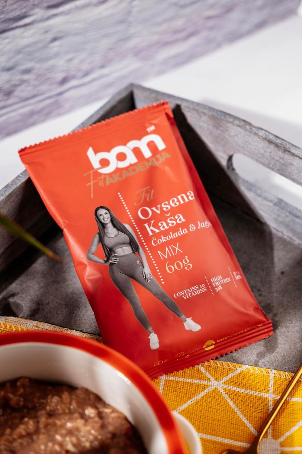 BAM Oatmeal Chocolate and Strawberry Protein Porridge Healthy Breakfast ...