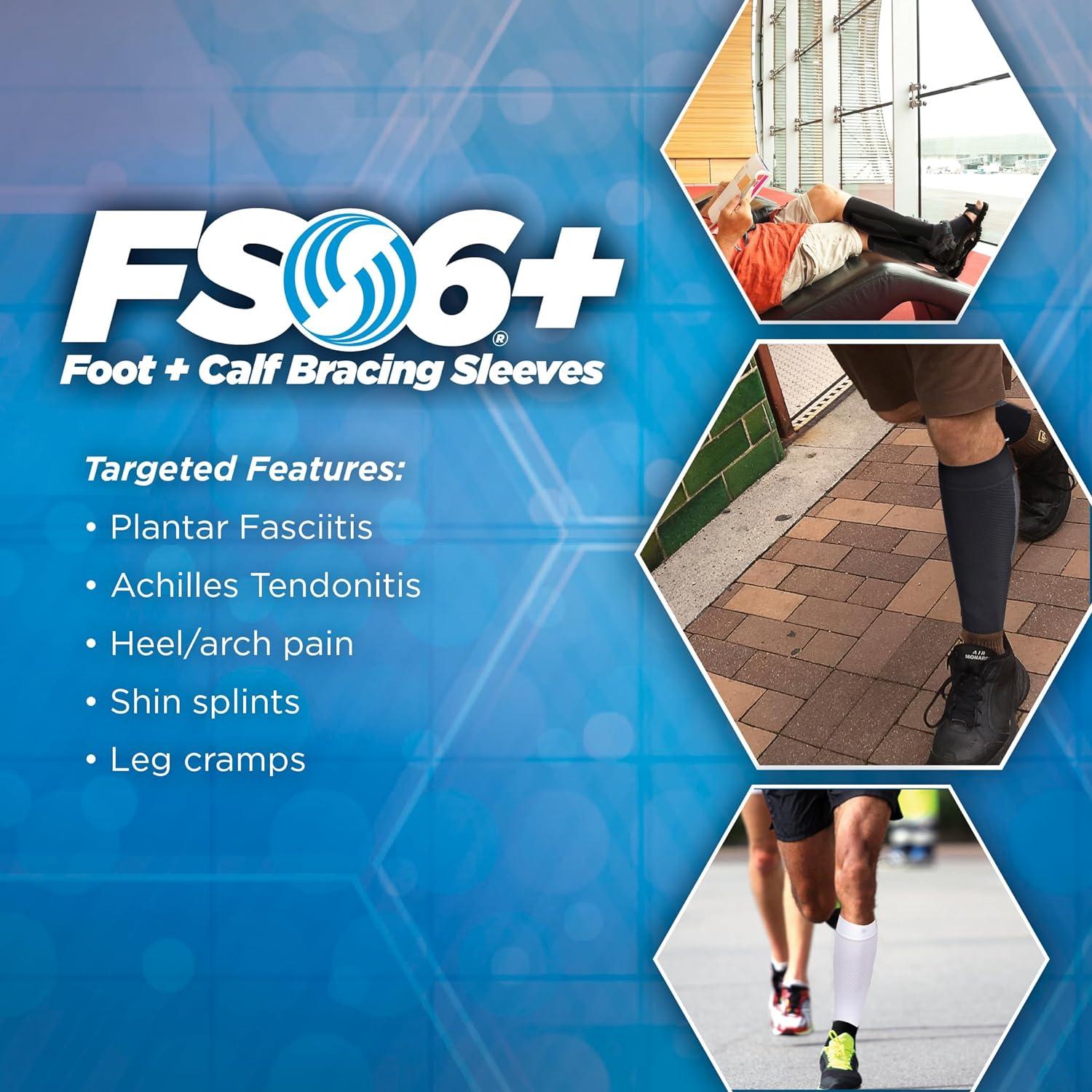 Orthosleeve FS6+ Foot & Calf Bracing Sleeve for Plantar Fasciitis ...