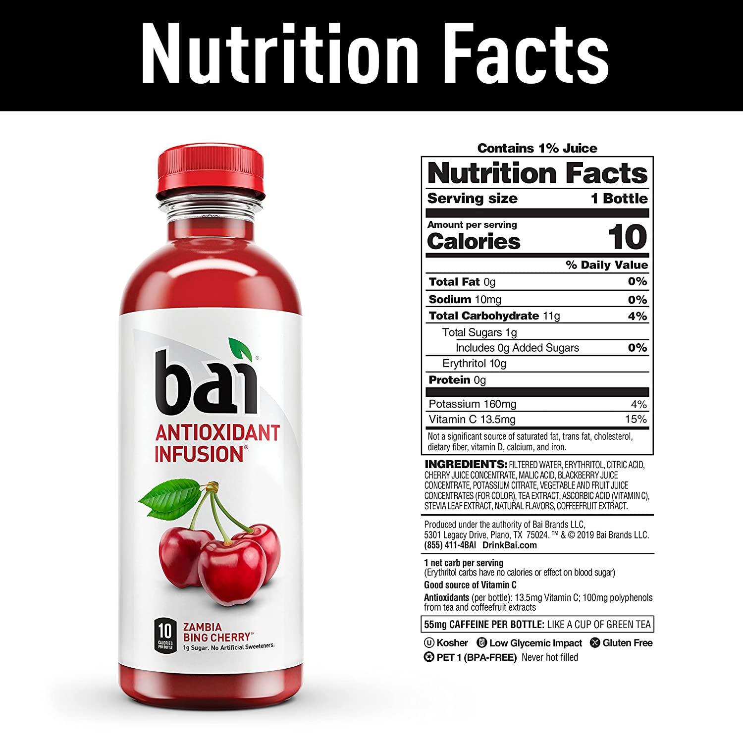 Bai Flavored Water Safari Variety Pack - 12 Count, 18 Fl Oz Bottles ...